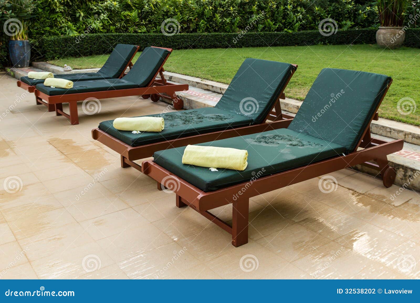 Bed in swimming pool stock photo. Image of chair, exercise - 32538202