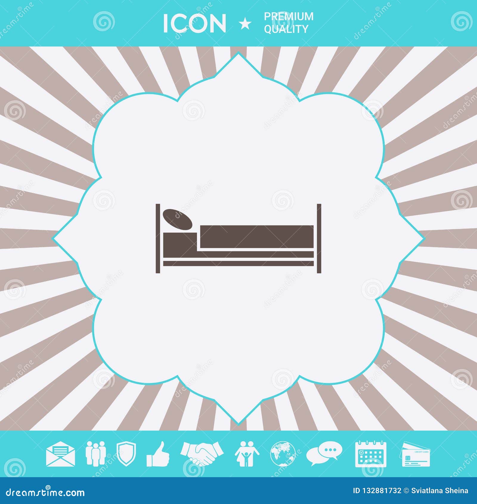 Bed Symbol Icon. Graphic Elements for Your Design Stock Vector ...