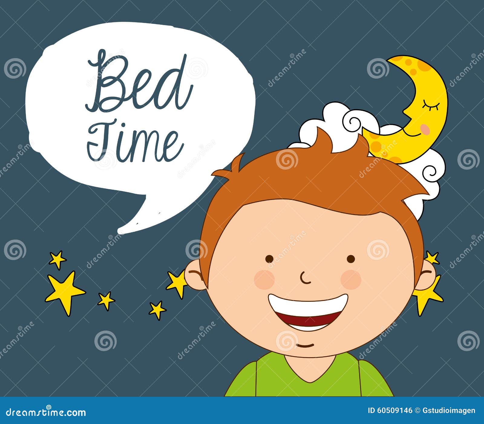Bed time stock vector. Illustration of speech, sleepless - 60509146