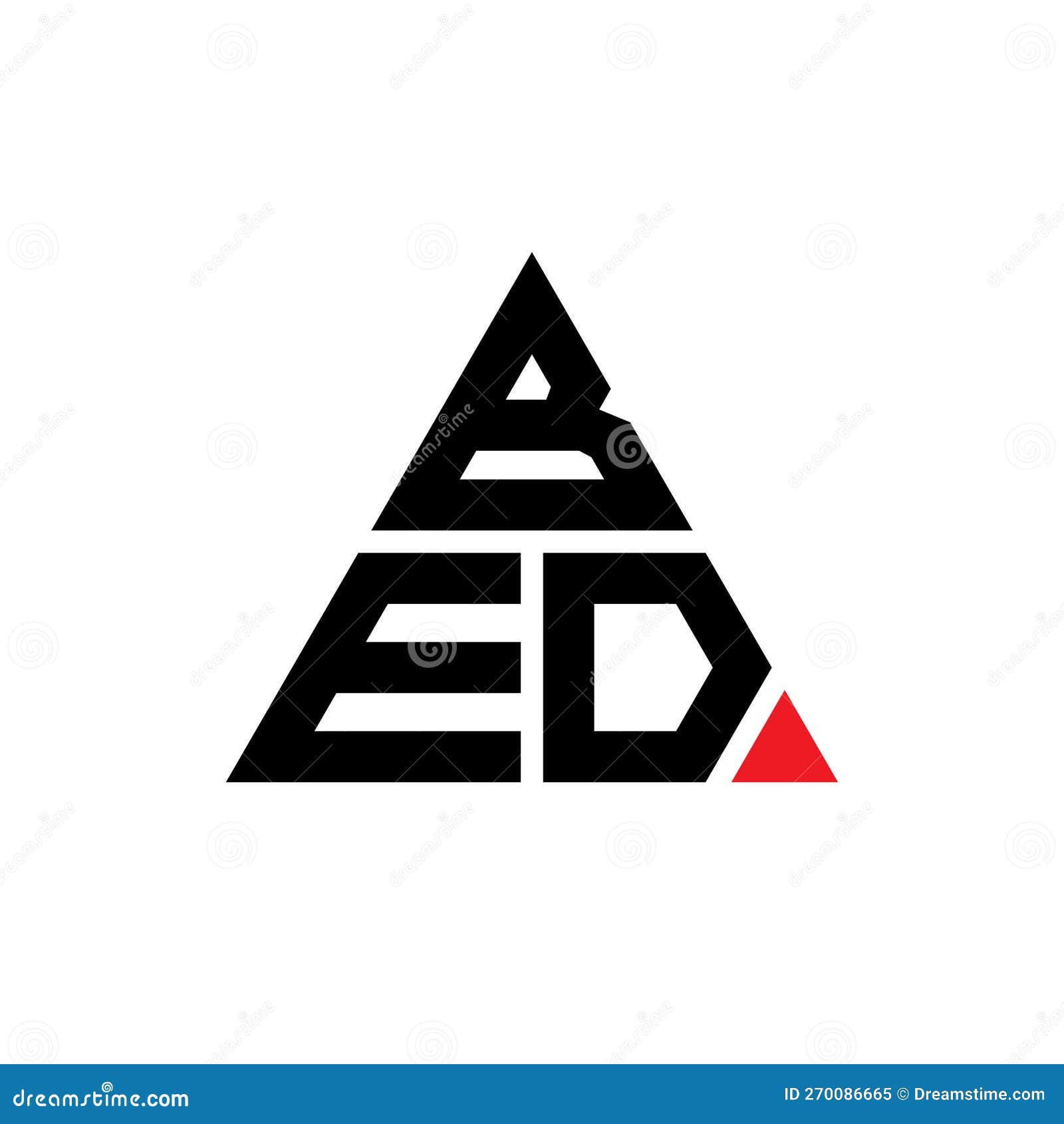 BED Triangle Letter Logo Design with Triangle Shape. BED Triangle Logo ...