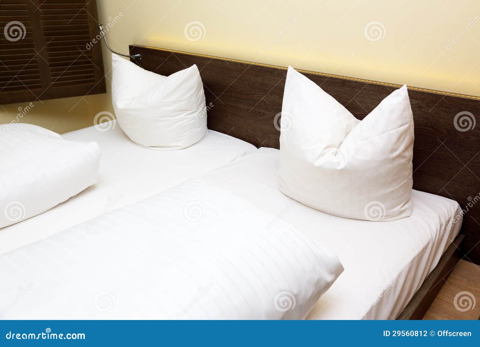 Bed for two stock photo. Image of bedroom, room, indoors - 29560812