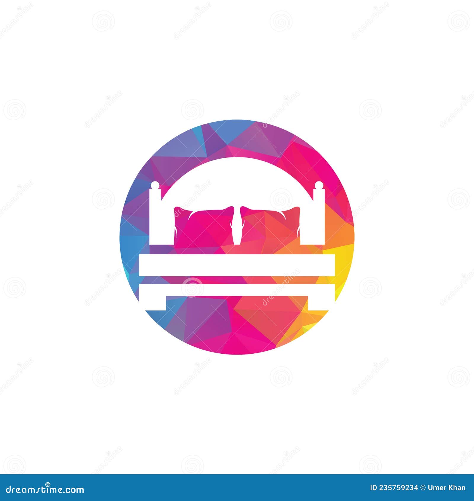 Bed Vector Logo Design. Bed Store Icon Logo Stock Vector - Illustration ...