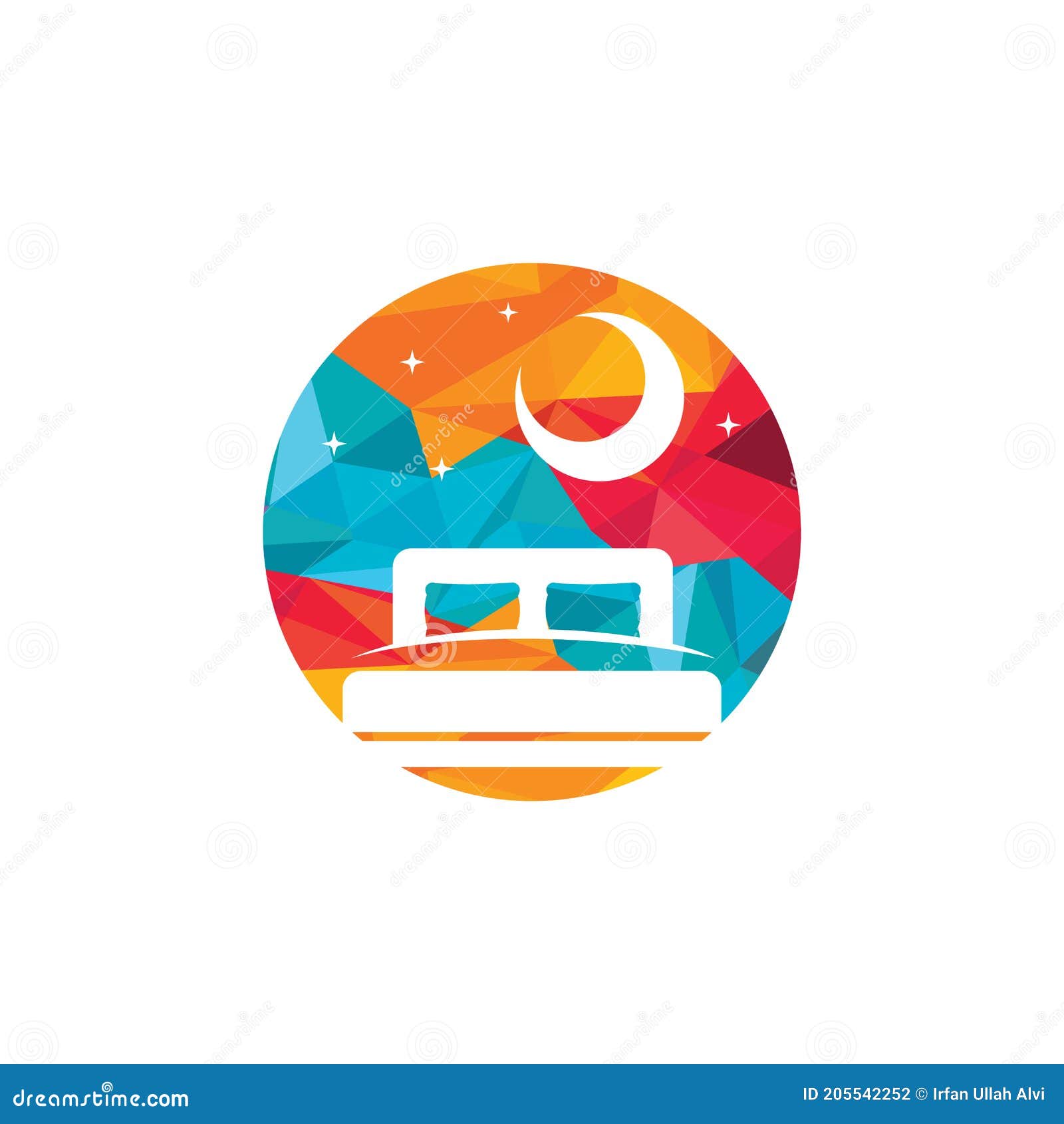 Bed Store Vector Logo Design Template. Stock Vector - Illustration of ...