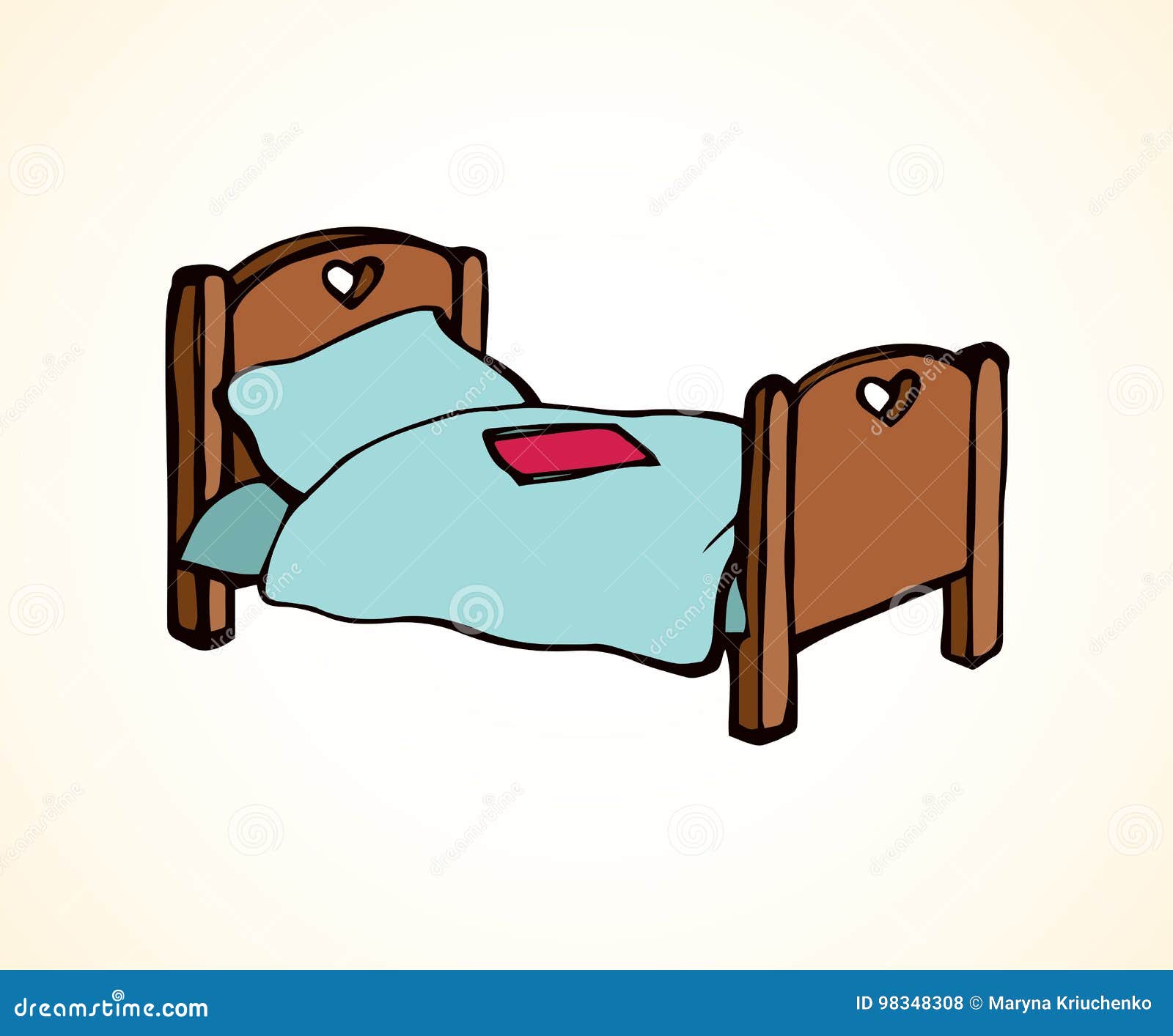 Bed Vector tekening vector illustratie. Illustration of ...