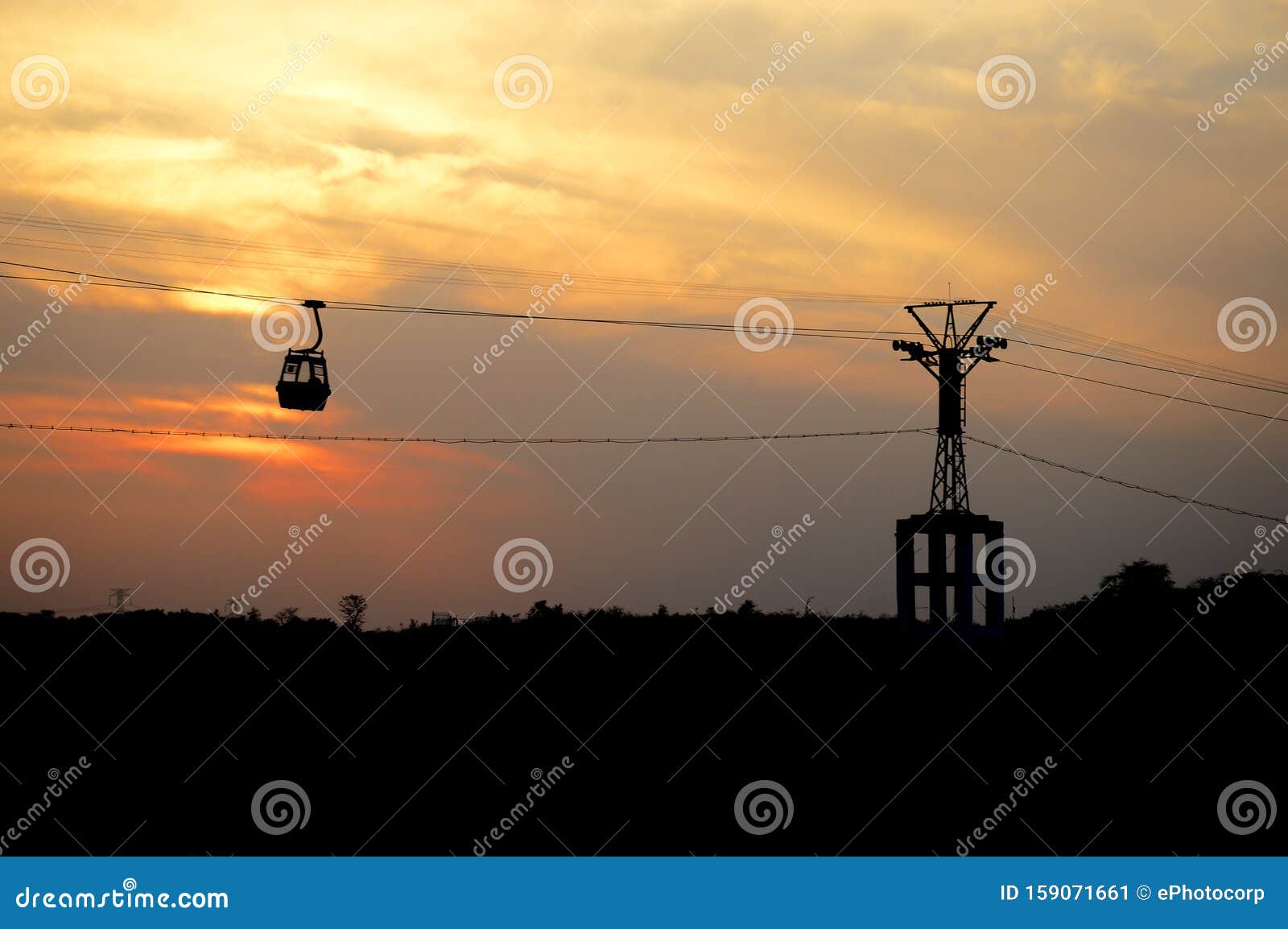 Bedaghat Cable Ropeway Ride, Madhya Pradesh, India Stock Image - Image ...
