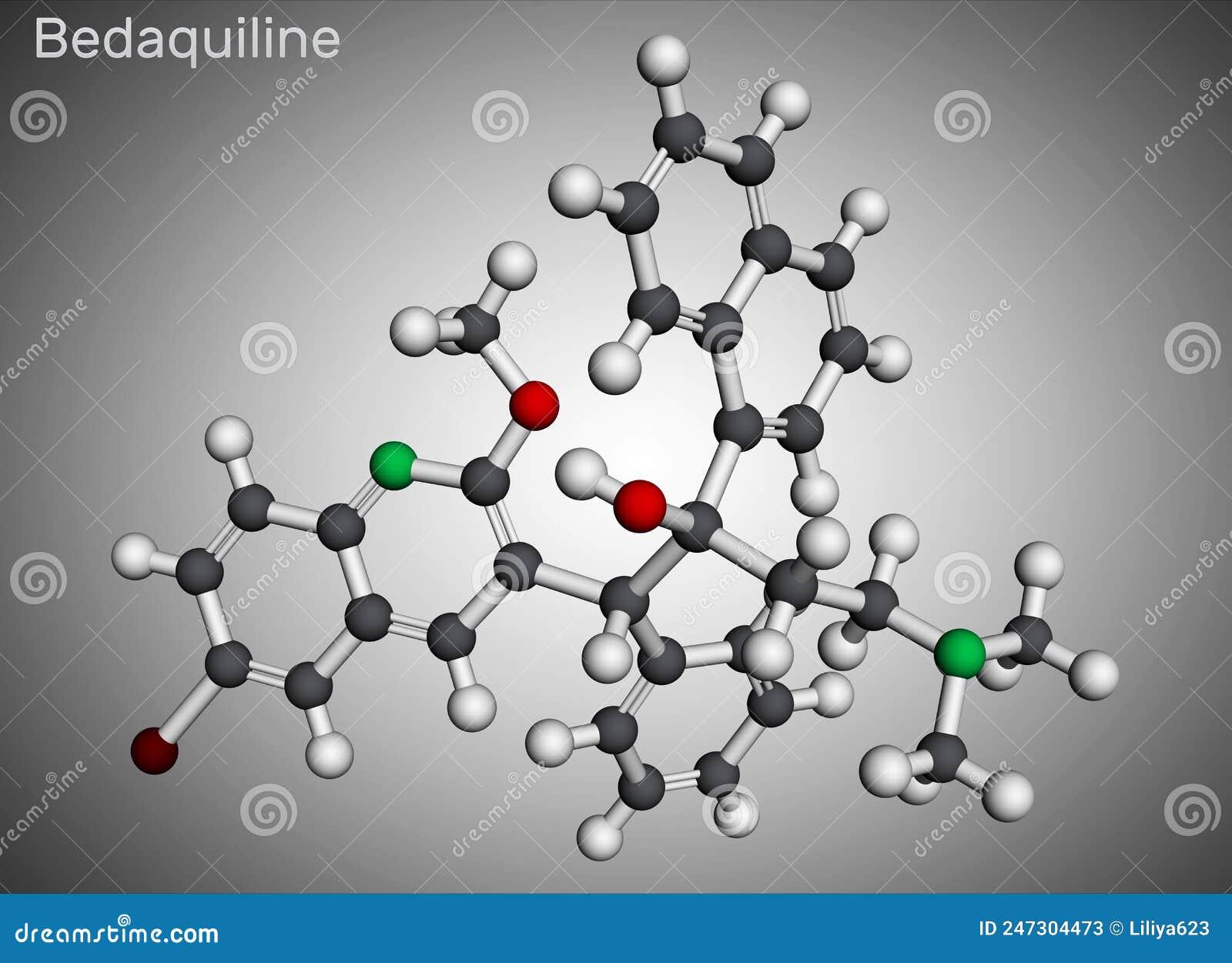 Bedaquiline Antituberculosis Drug Molecule. It Is Diarylquinoline ...