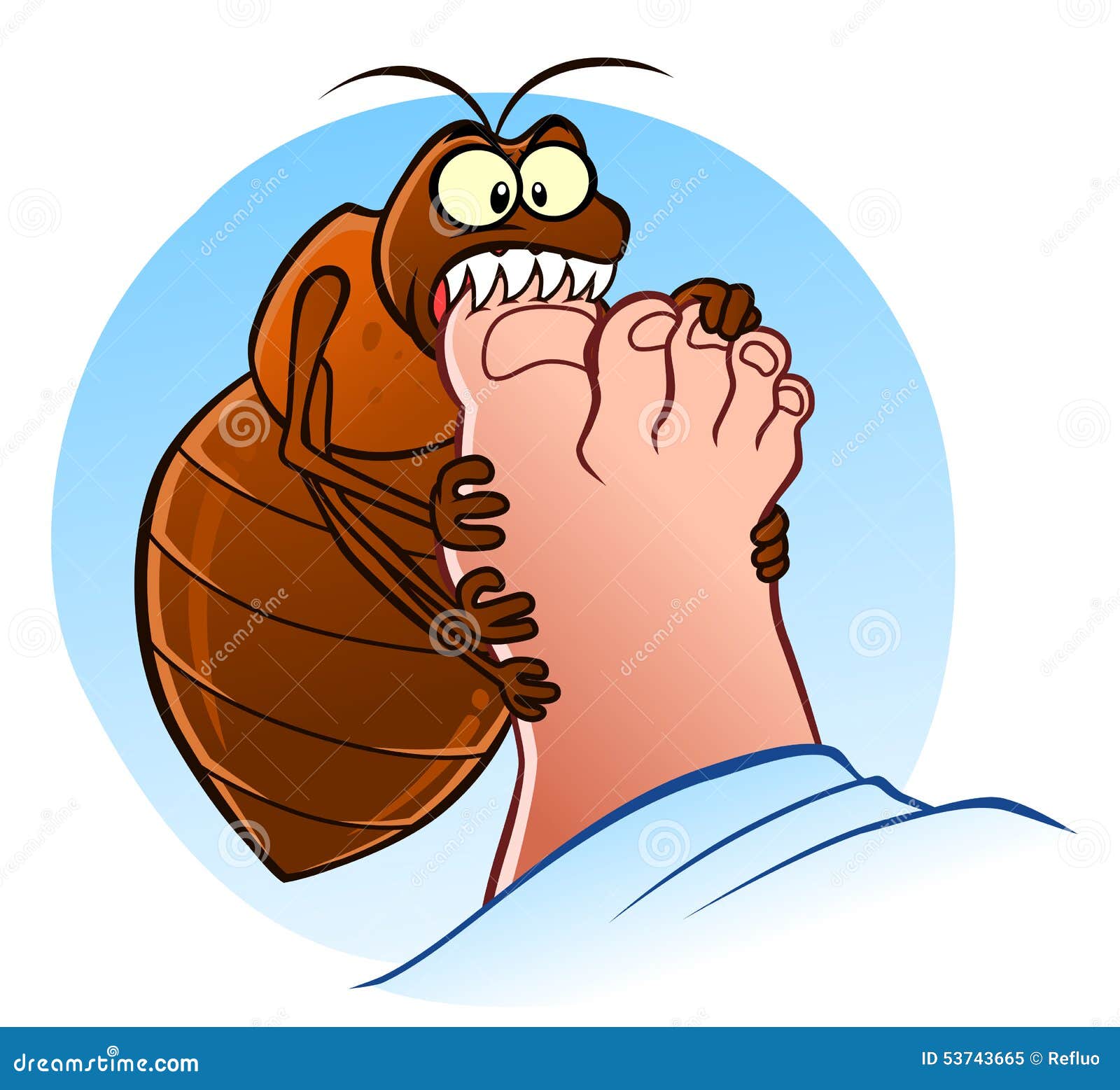 Bedbug bites stock vector. Illustration of human, cartoon - 53743665