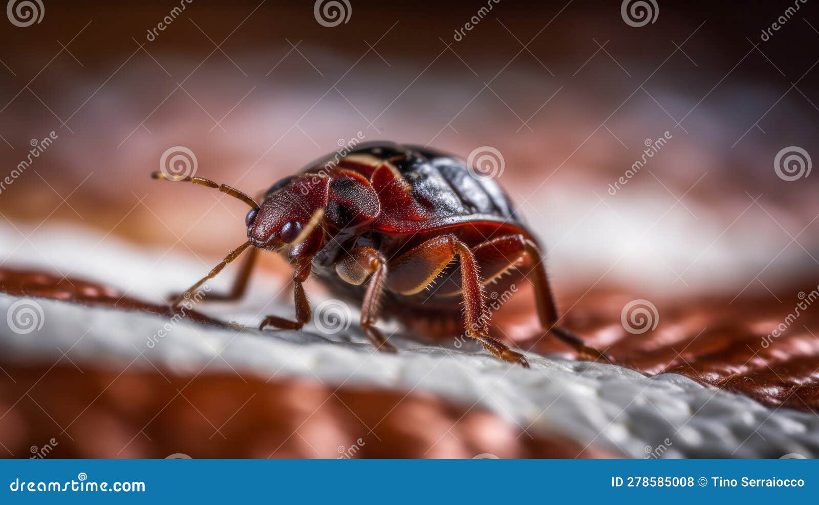 Bedbug Close Up Of Cimex Hemipterus - Bed Bug On White Background ...