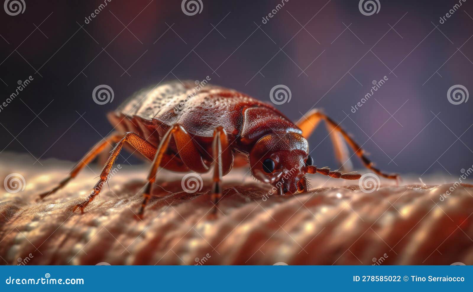 Bedbug Close Up Of Cimex Hemipterus - Bed Bug On White Background ...