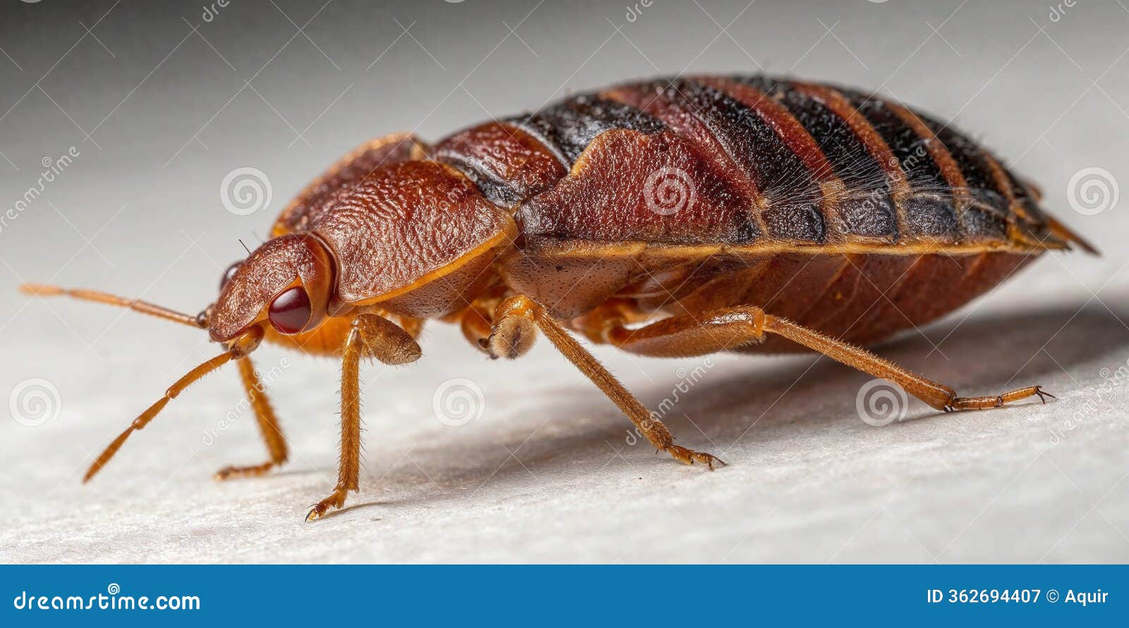 Bedbug Close Up Of Cimex Hemipterus - Bed Bug On Bed , Generated By AI ...