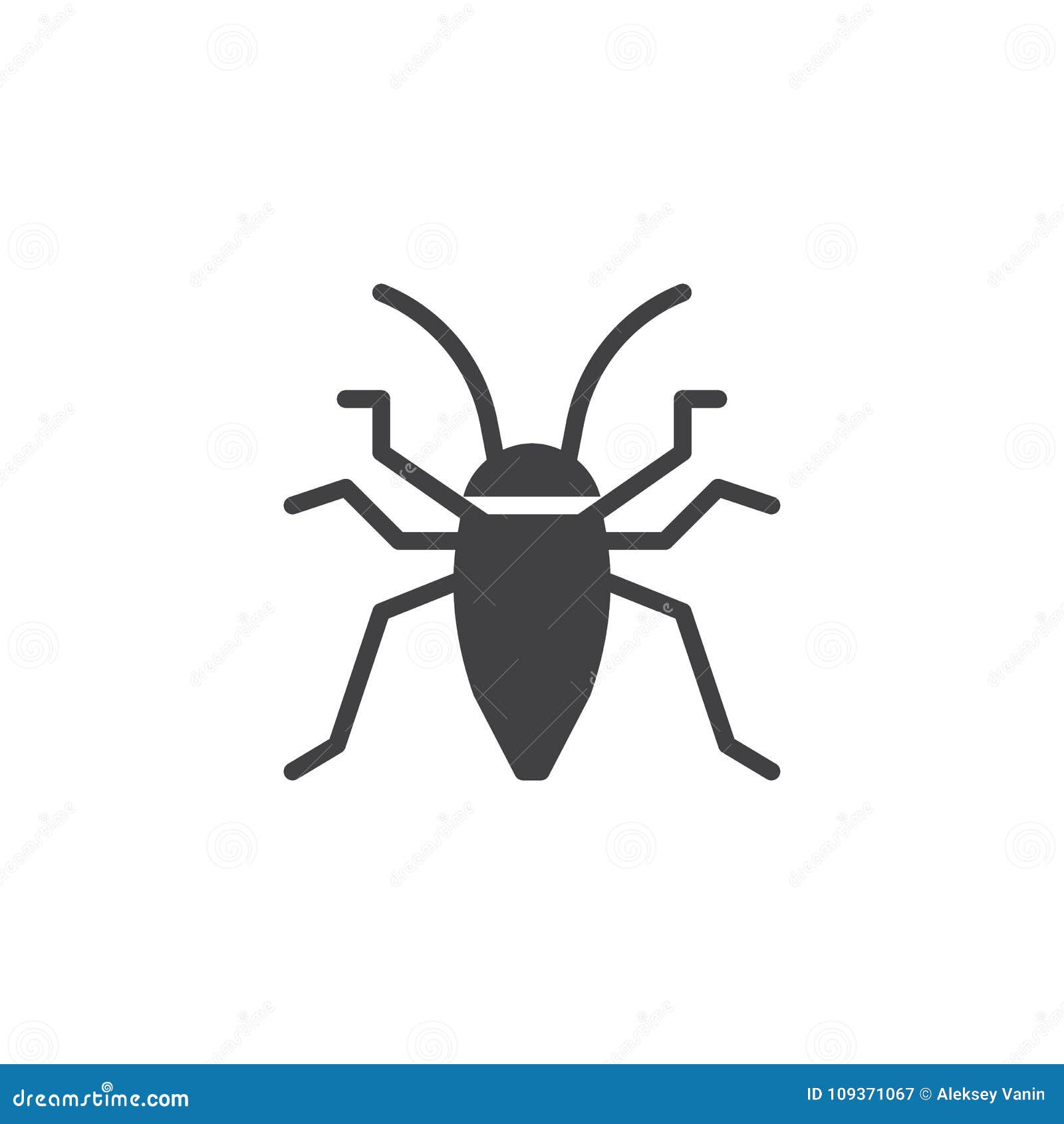 Bedbug insect icon vector stock vector. Illustration of simple - 109371067