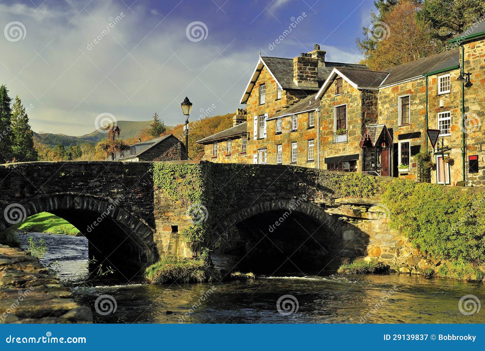 Beddgelert Bridge, North Wales Stock Image - Image of generic, bridge ...