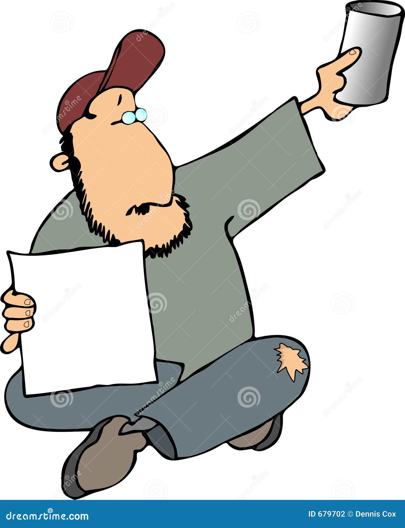 Bedelaar stock illustratie. Illustration of mensen, daklozen - 679702