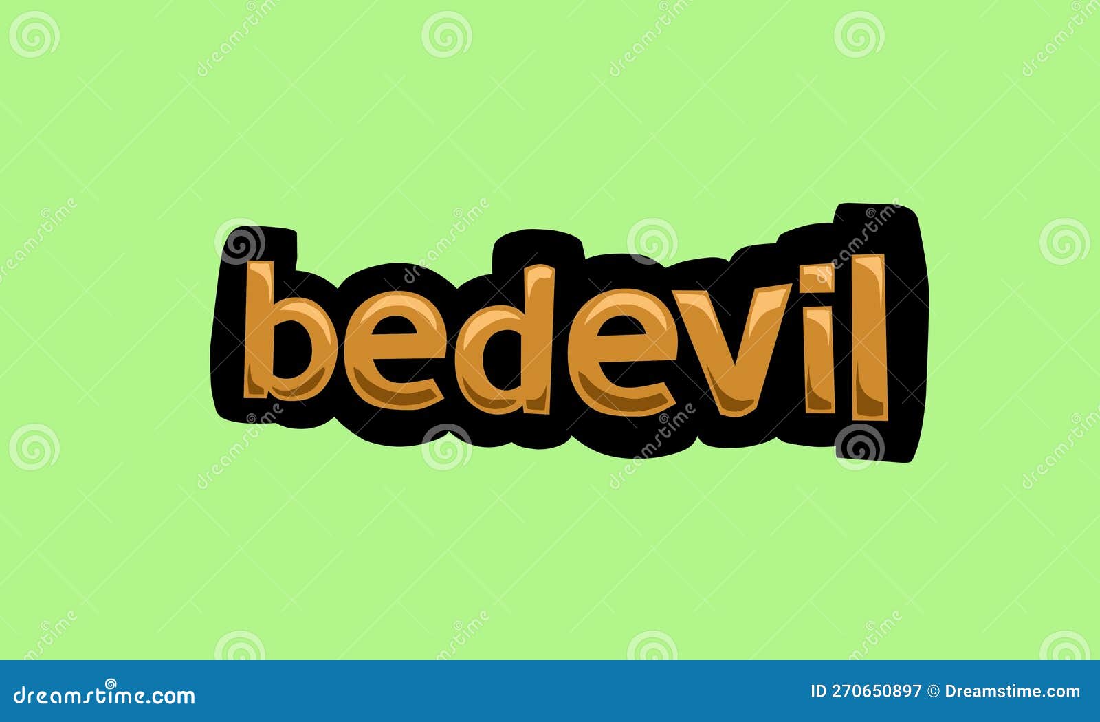 Bedevil Writing Vector Design On A Green Background | CartoonDealer.com ...