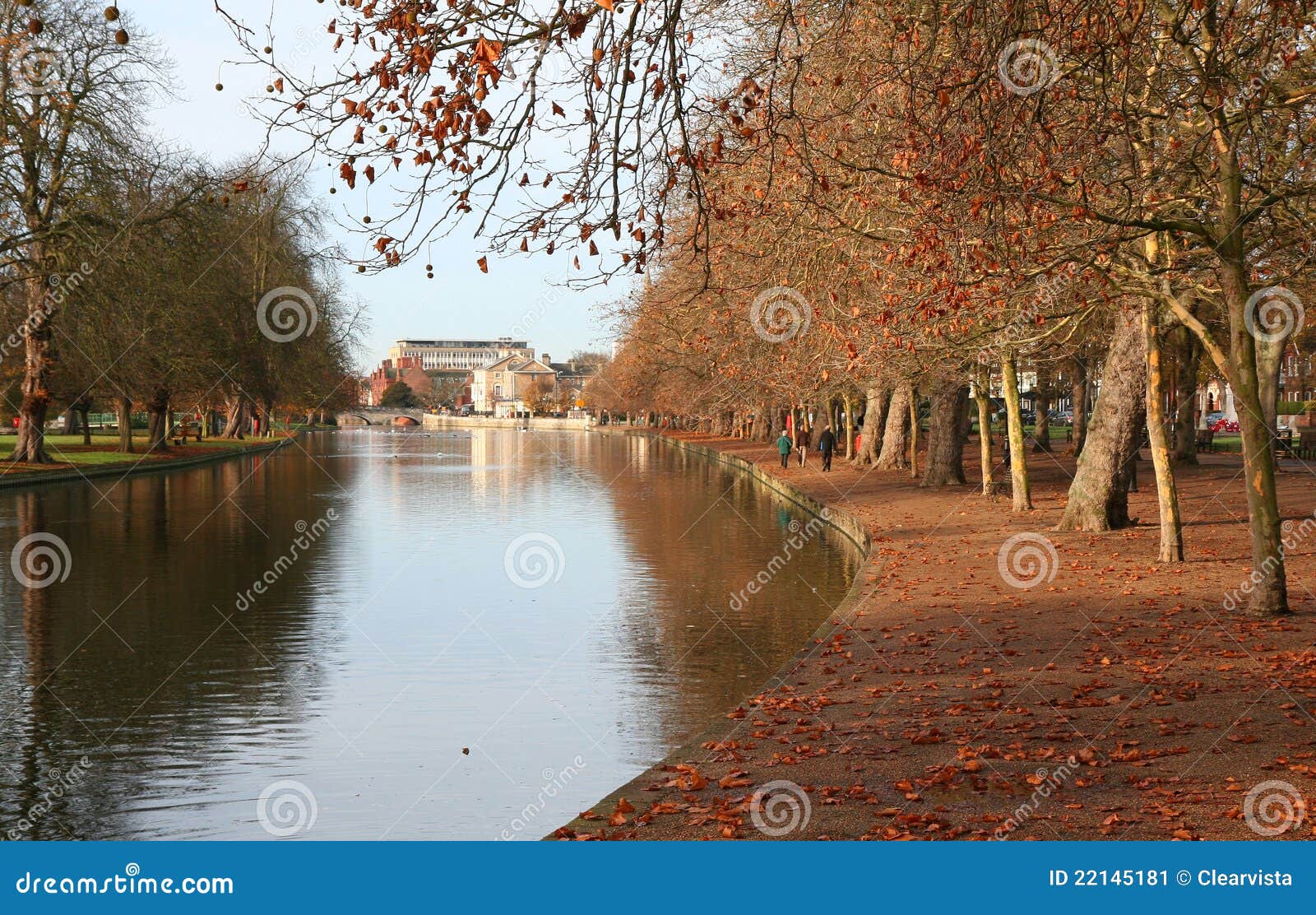 Bedford River Embankment in the Autumn. Stock Image - Image of healthy ...