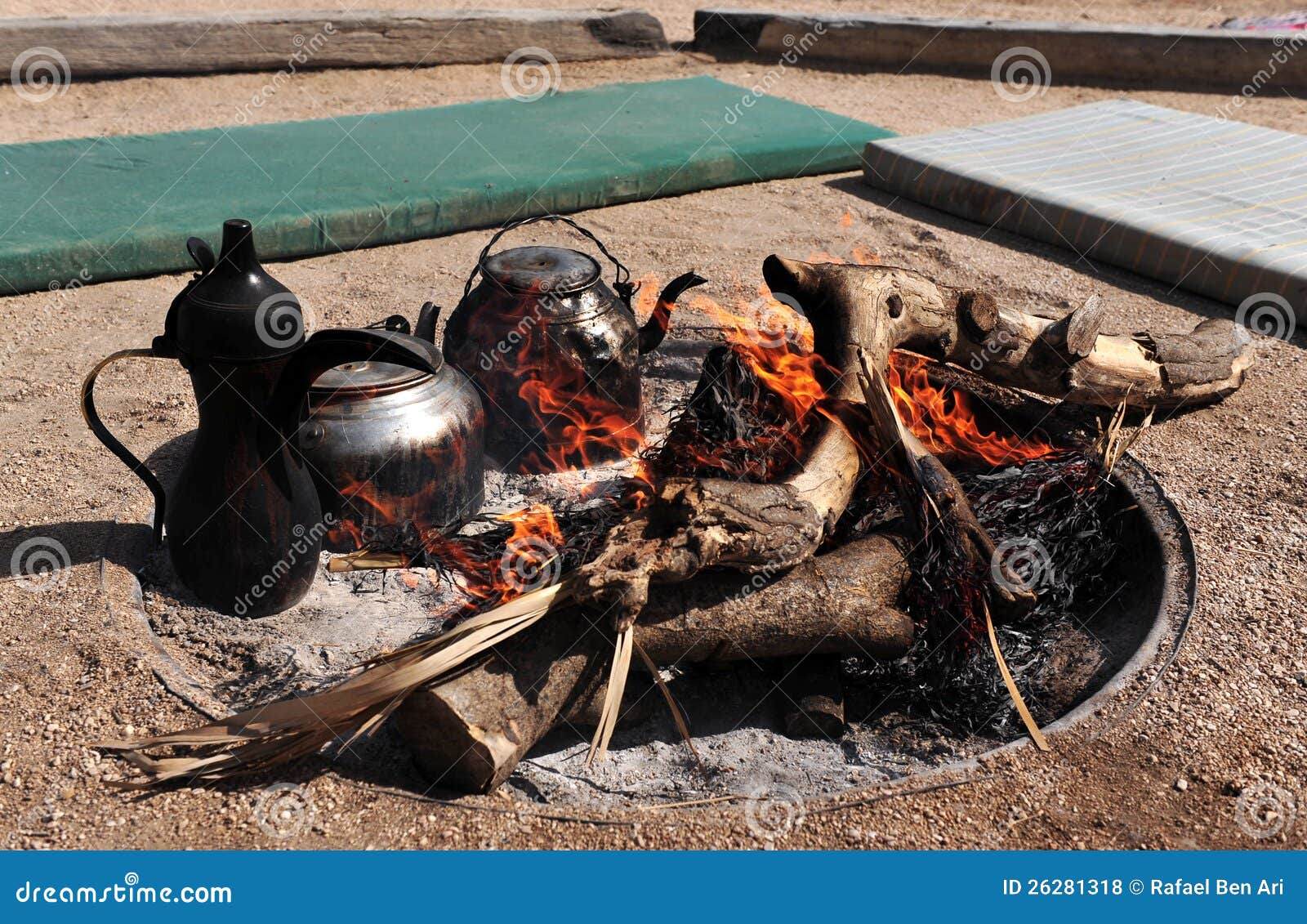 Bedouin Bonfire stock photo. Image of africa, campfire - 26281318