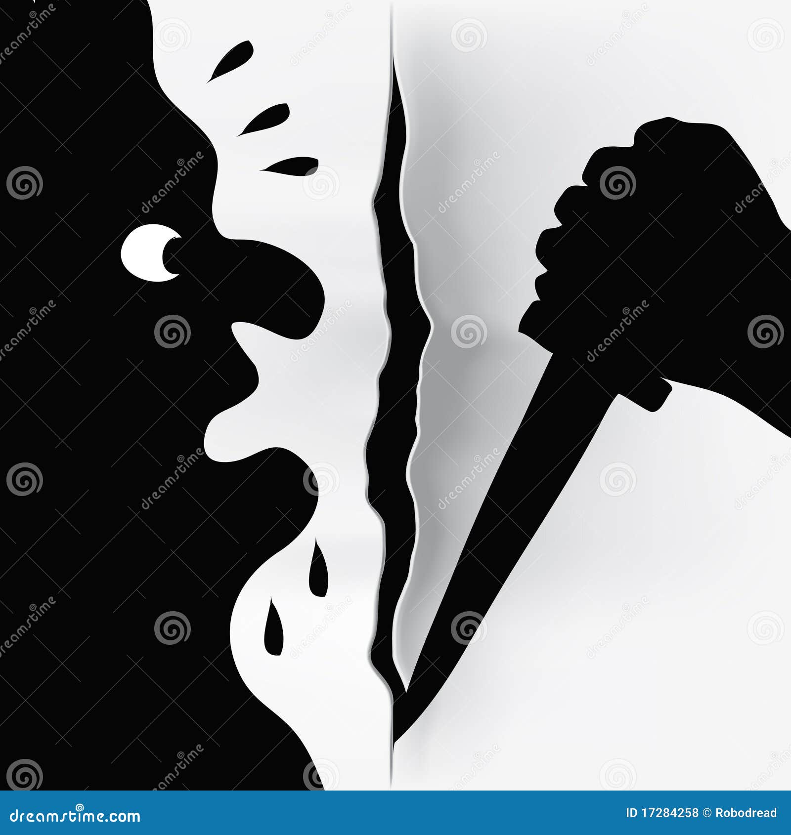 Bedreiging stock illustratie. Illustration of snijden - 17284258