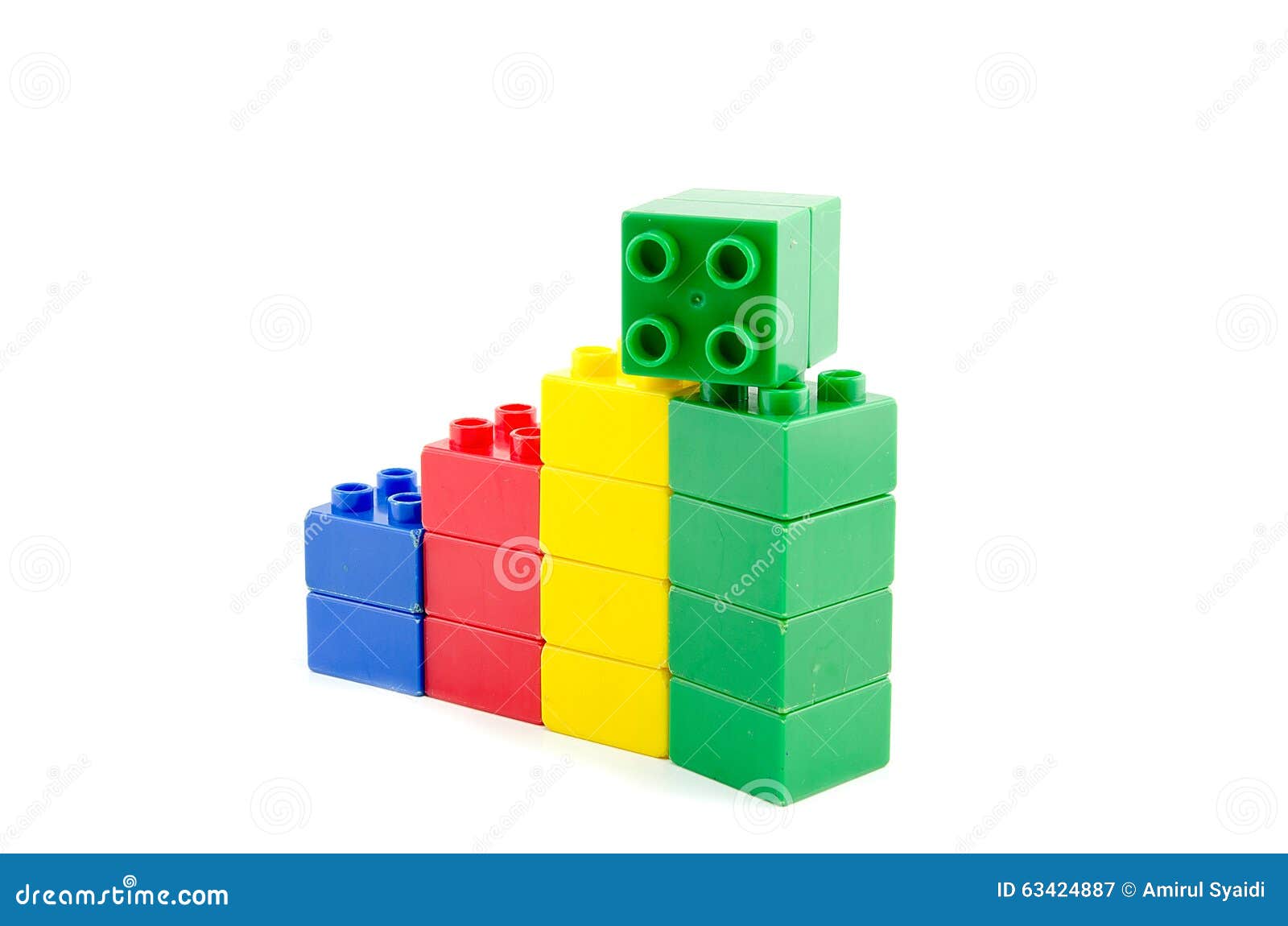 Bedrijfs De Groeiconcept Plastic Bouwstenen Stock Afbeelding - Image of ...