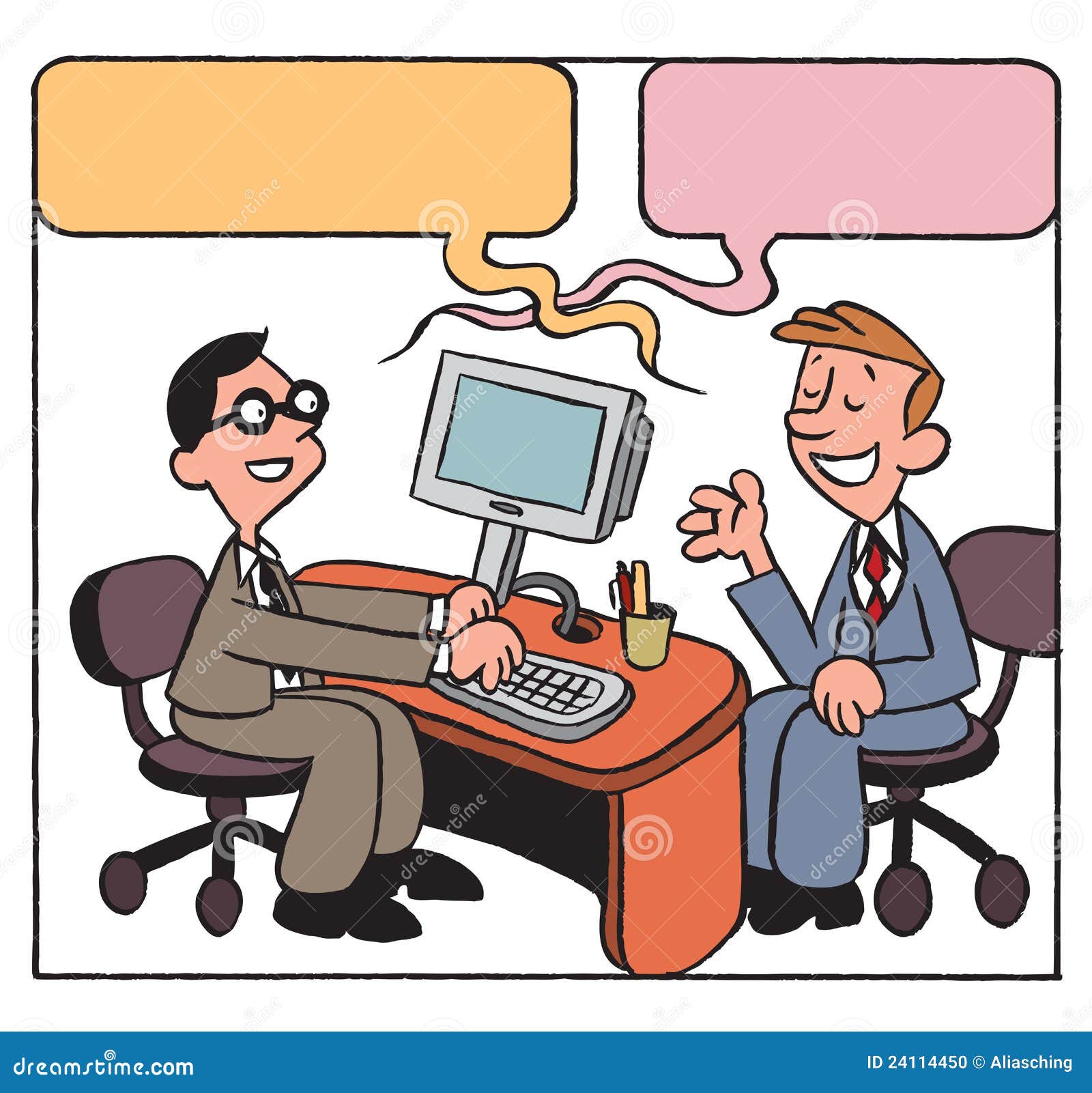 Bedrijfs gesprek vector illustratie. Illustration of baan - 24114450