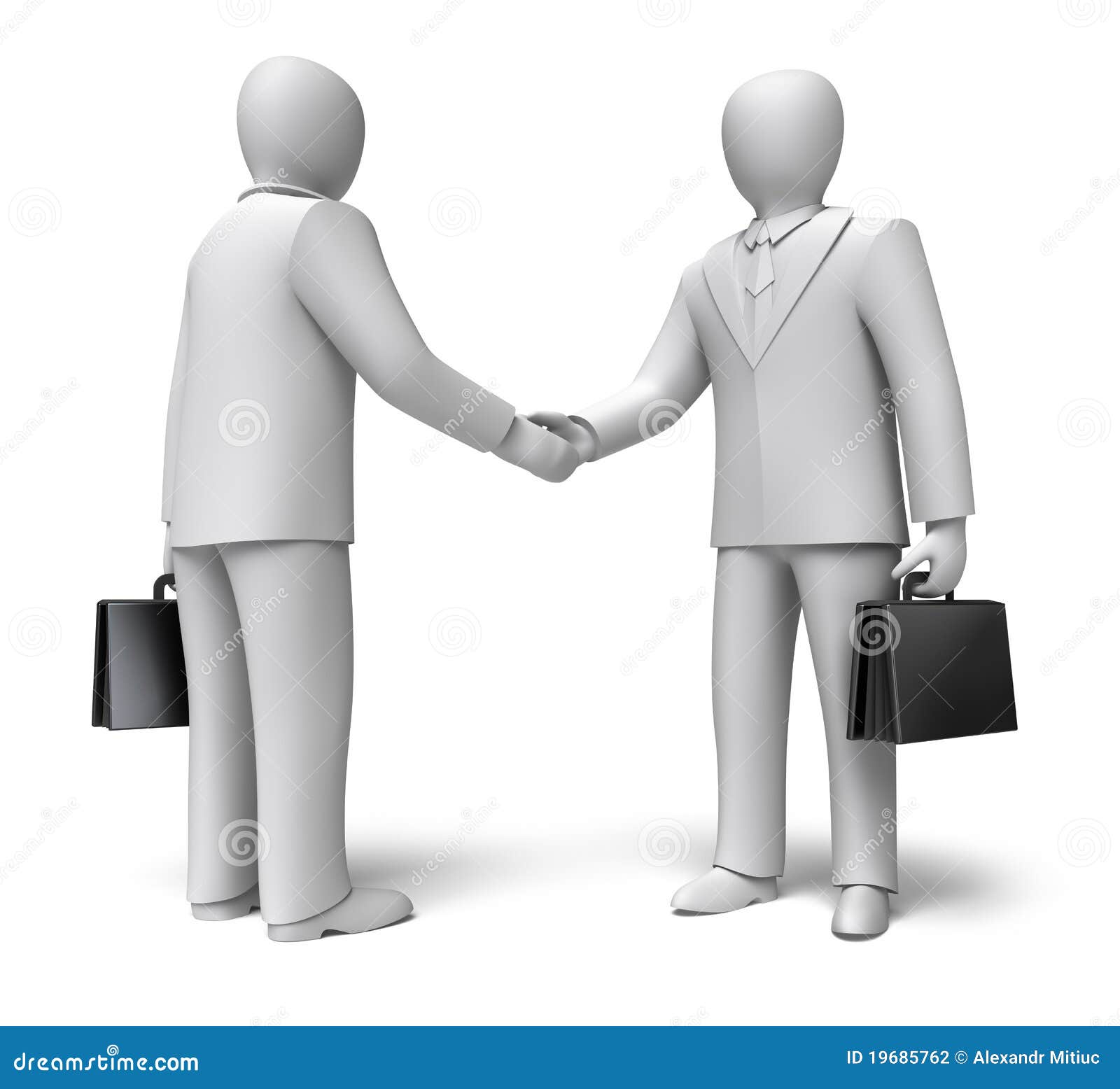 Bedrijfs Mensen Die Handen Schudden Stock Illustratie - Illustration of ...