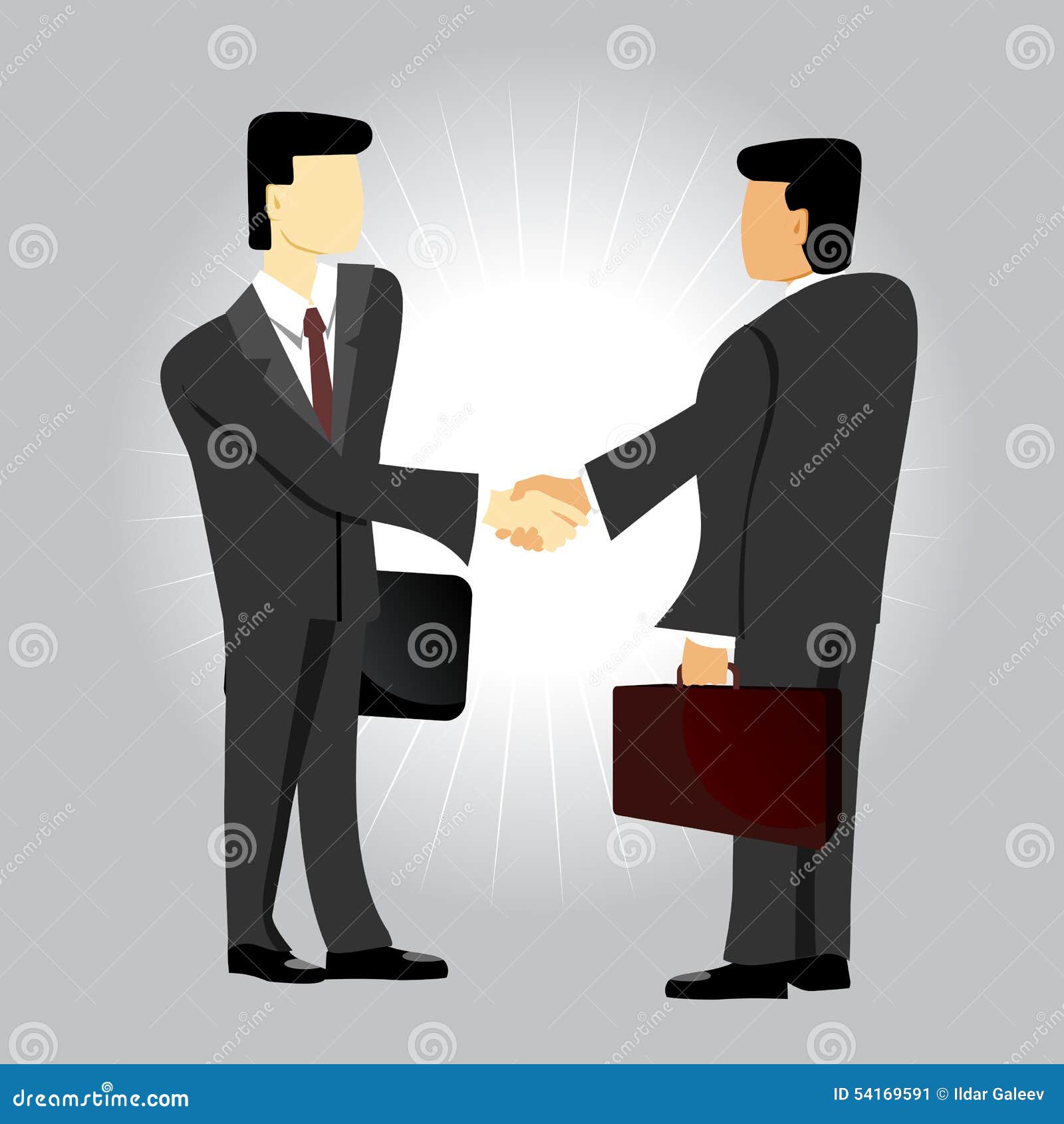 Bedrijfs Mensen Die Handen Schudden Vector Illustratie - Illustration ...