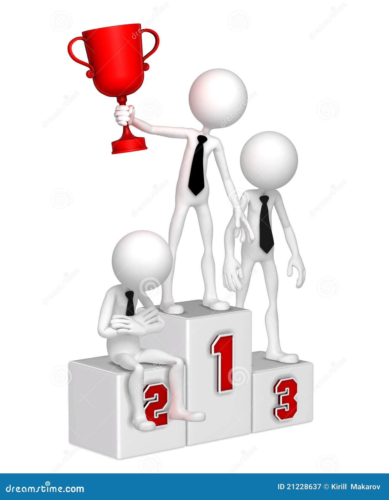 Bedrijfs Mensen Op Het Podium Stock Illustratie - Illustration of ...