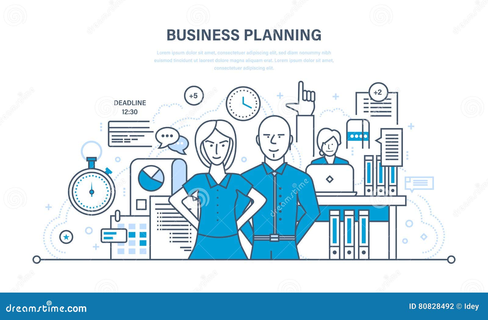 Bedrijfs Planning, Procesbaan, Beheer Vector Illustratie - Illustration ...