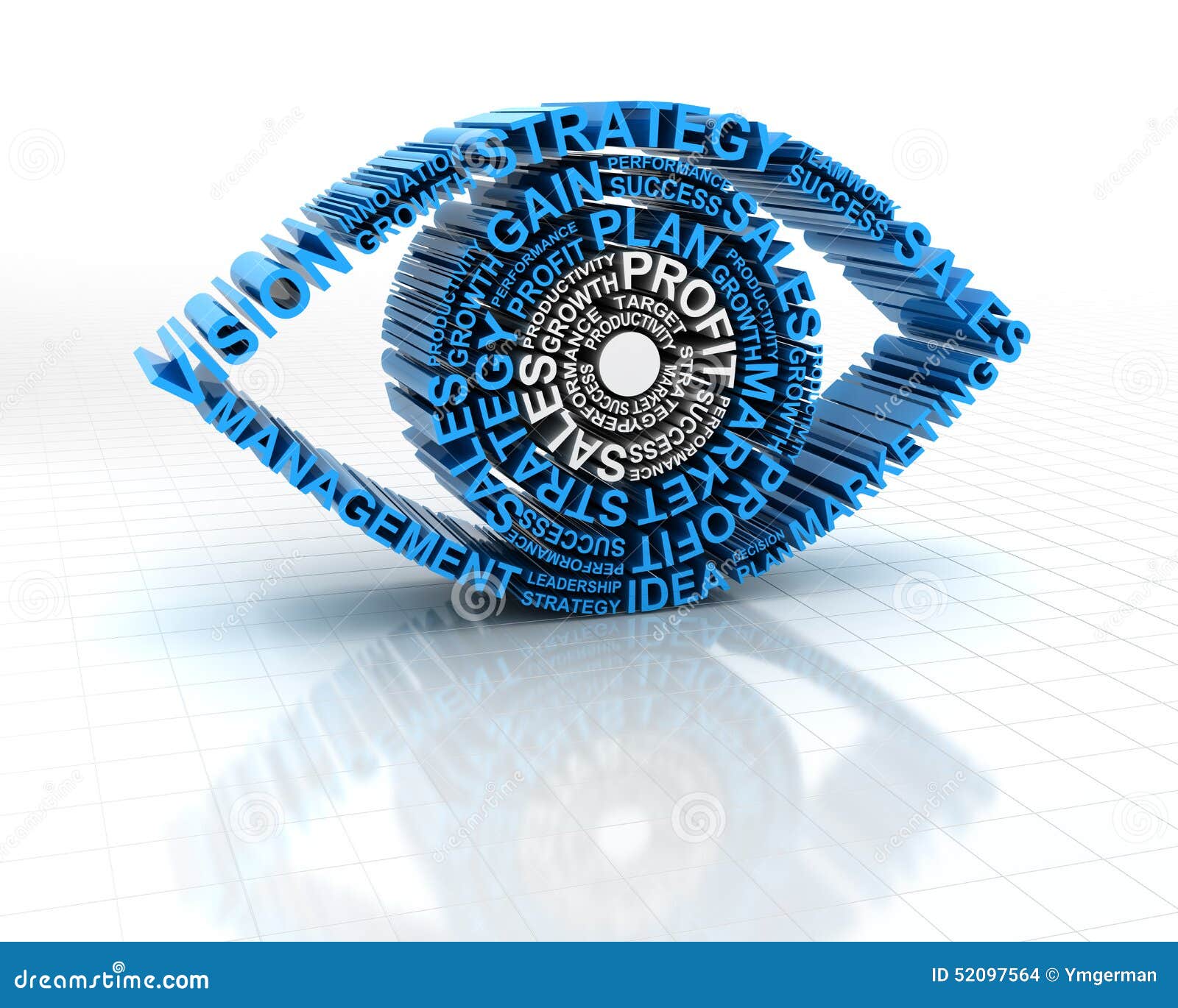 Bedrijfs visie stock illustratie. Illustration of visie - 52097564