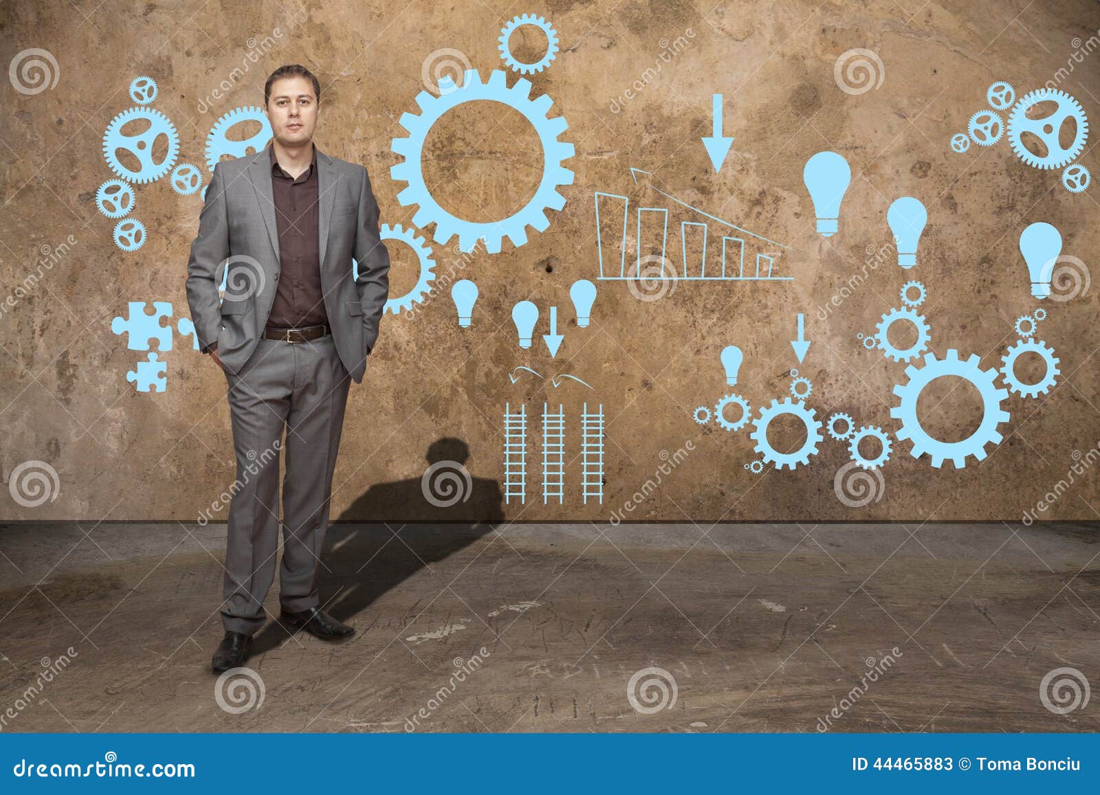 Bedrijfsmens Die Problemen Oplossen Stock Afbeelding - Image of ...