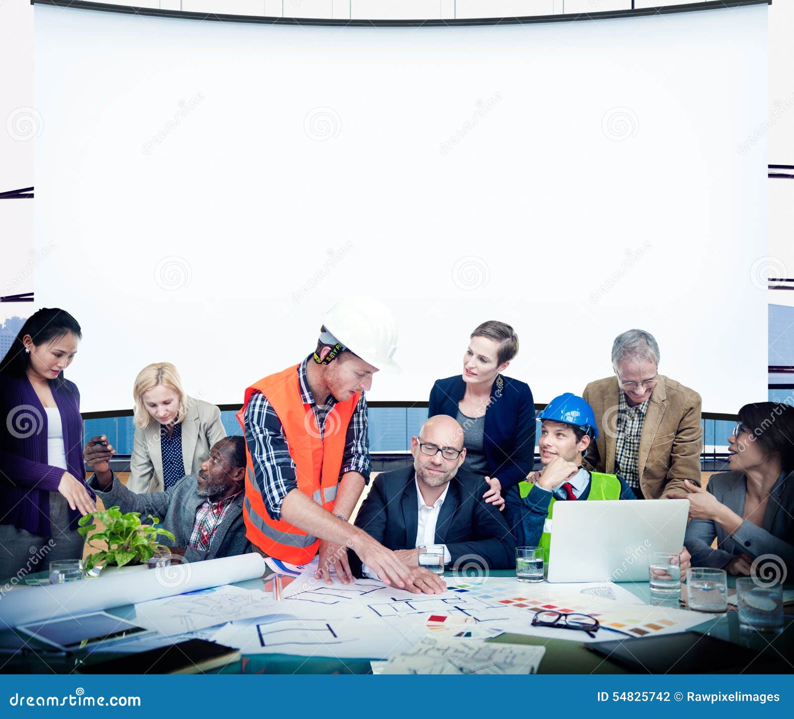 Bedrijfsmensenbureau Het Werk Bespreking Team Concept Stock Foto ...