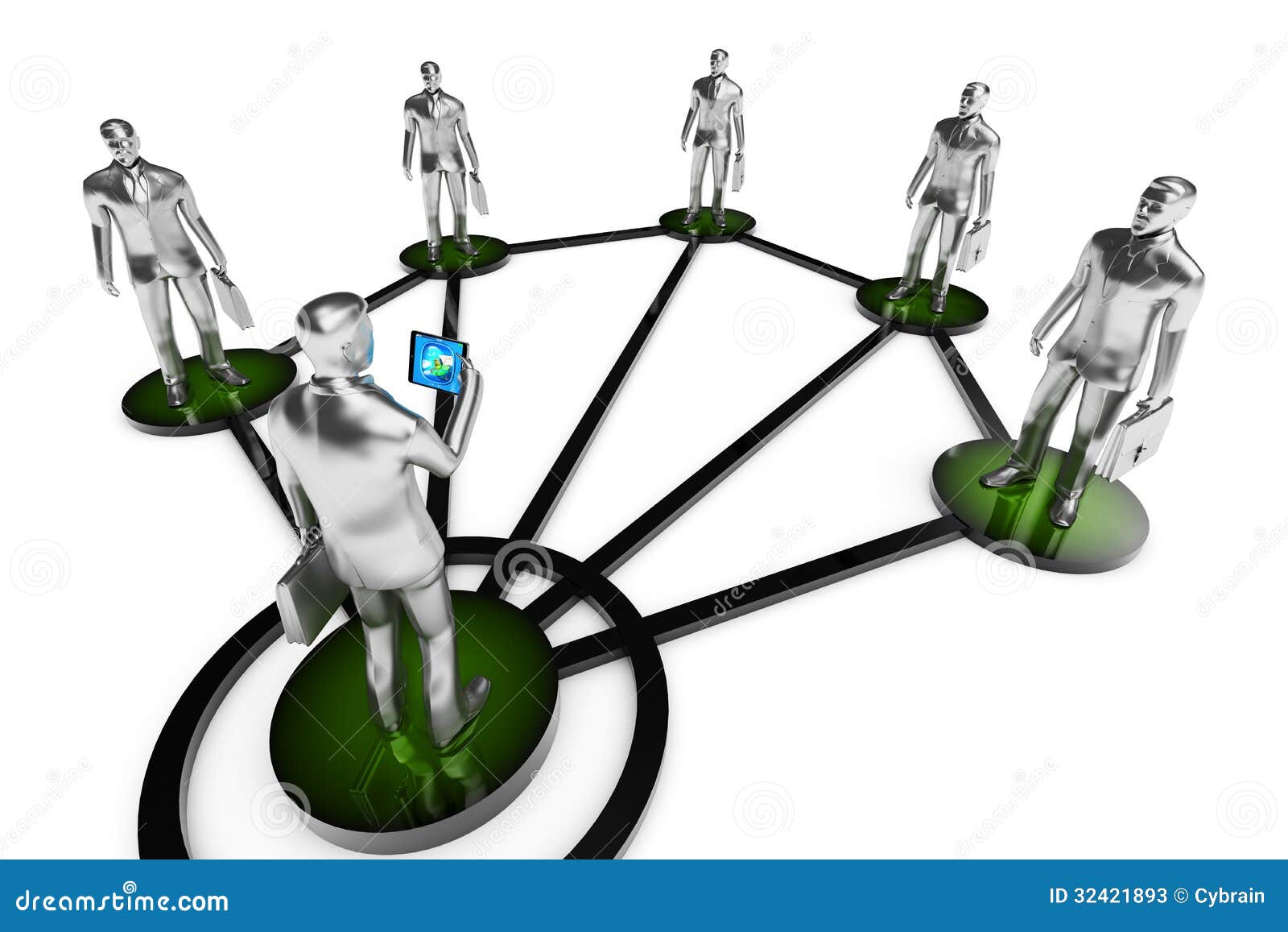 Bedrijfsnetwerk. Collectieve Structuur. Stock Illustratie ...