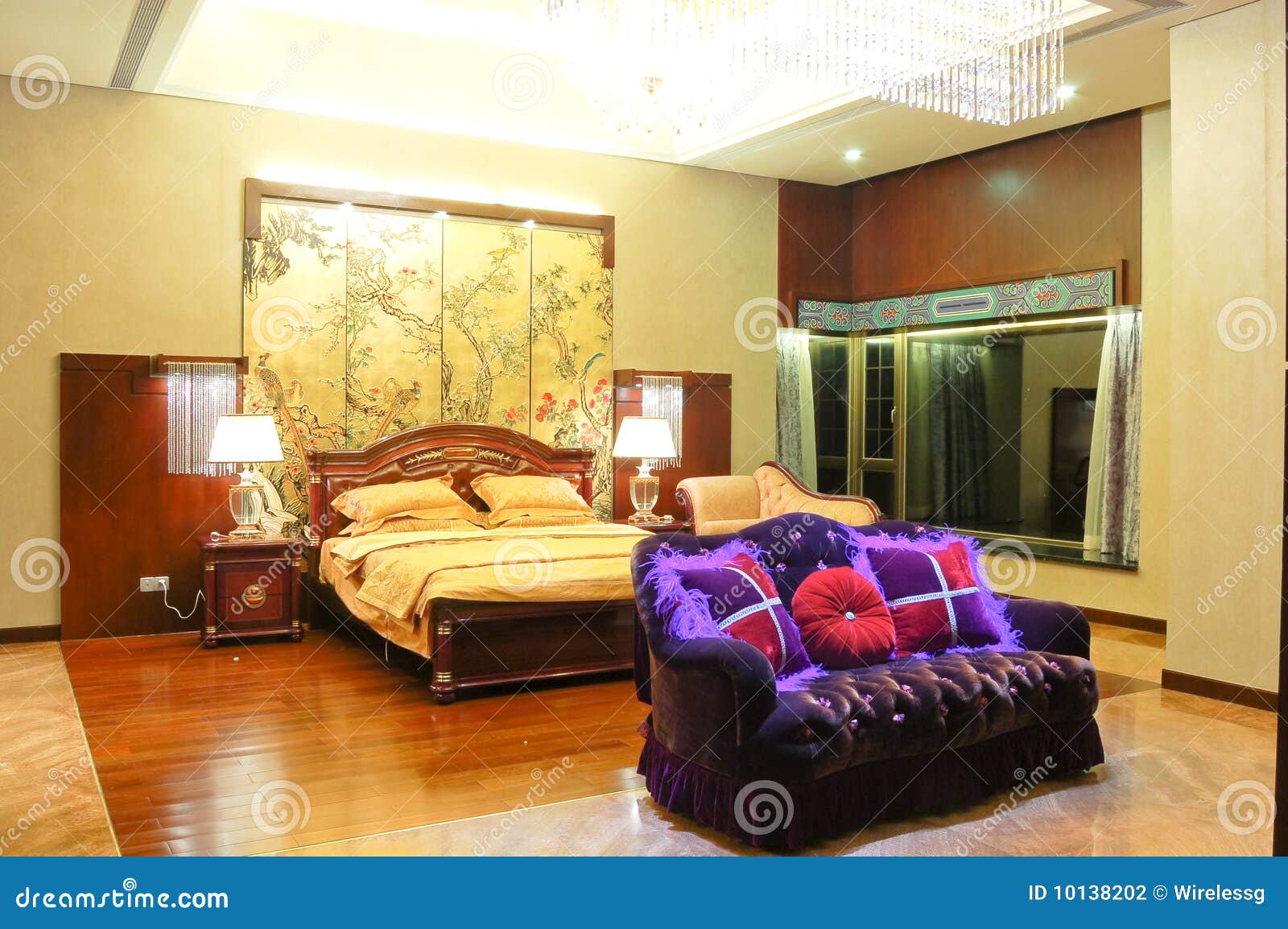 Bedroom stock photo. Image of bedding, household, luxury - 10138202