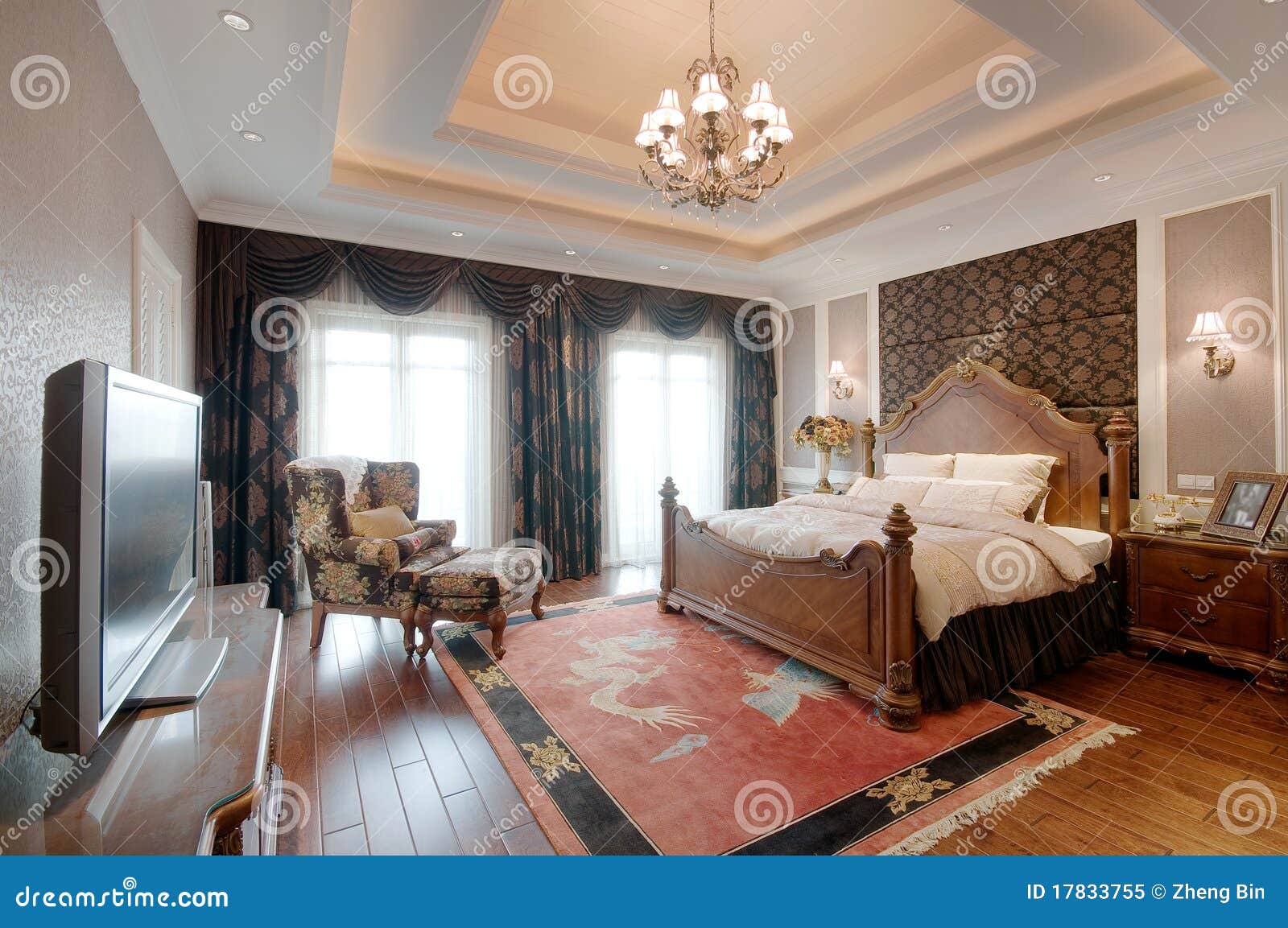 Bedroom stock image. Image of house, decoration, furniture - 17833755