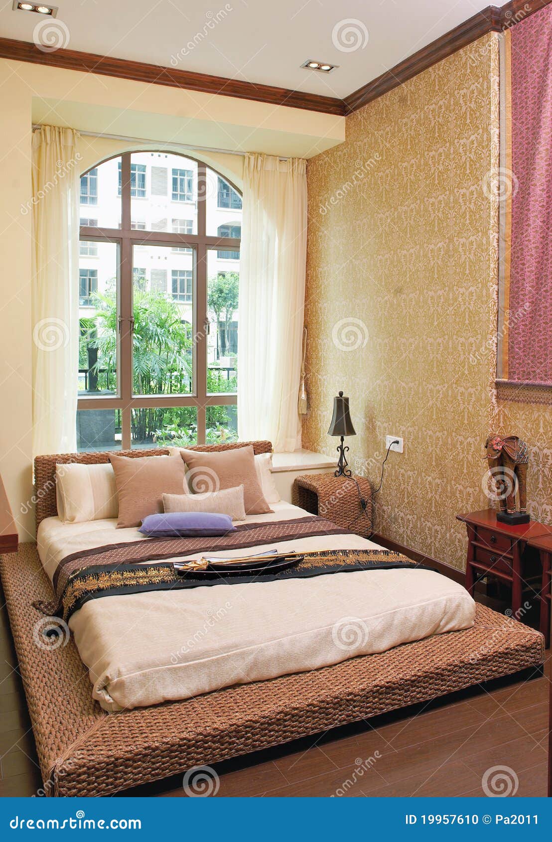 Bedroom stock photo. Image of comfortable, inviting, interior - 19957610
