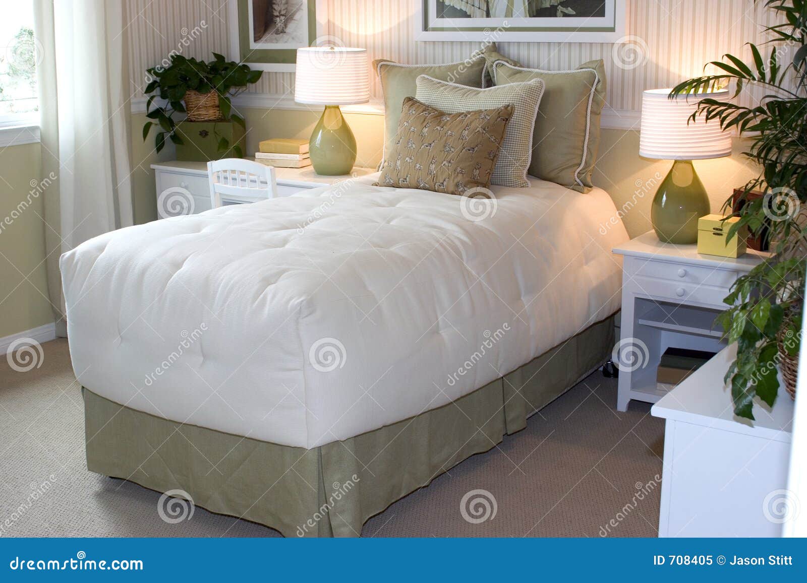 Bedroom stock image. Image of interior, home, house, bedroom - 708405