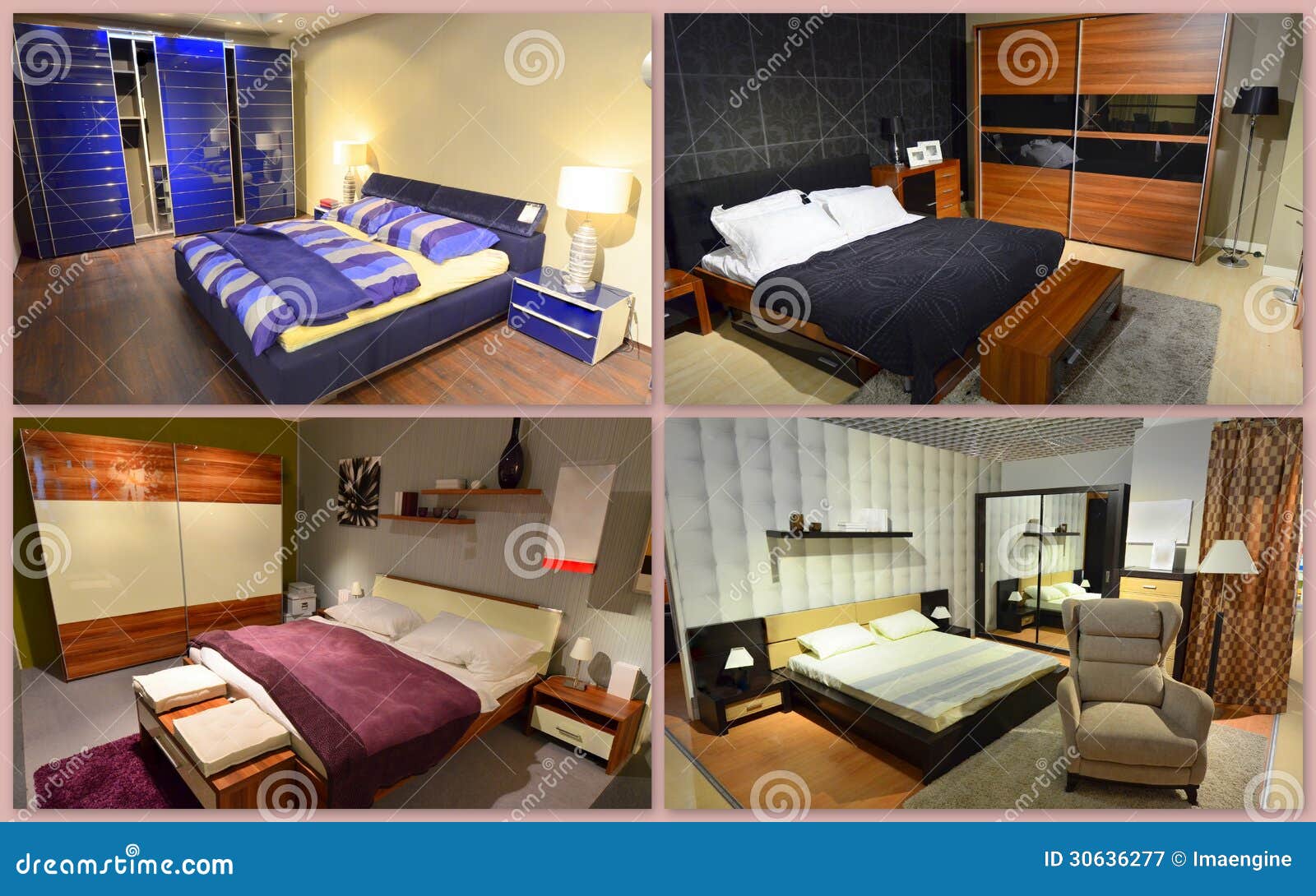 Bedroom collage stock image. Image of bedroom, imaengine - 30636277