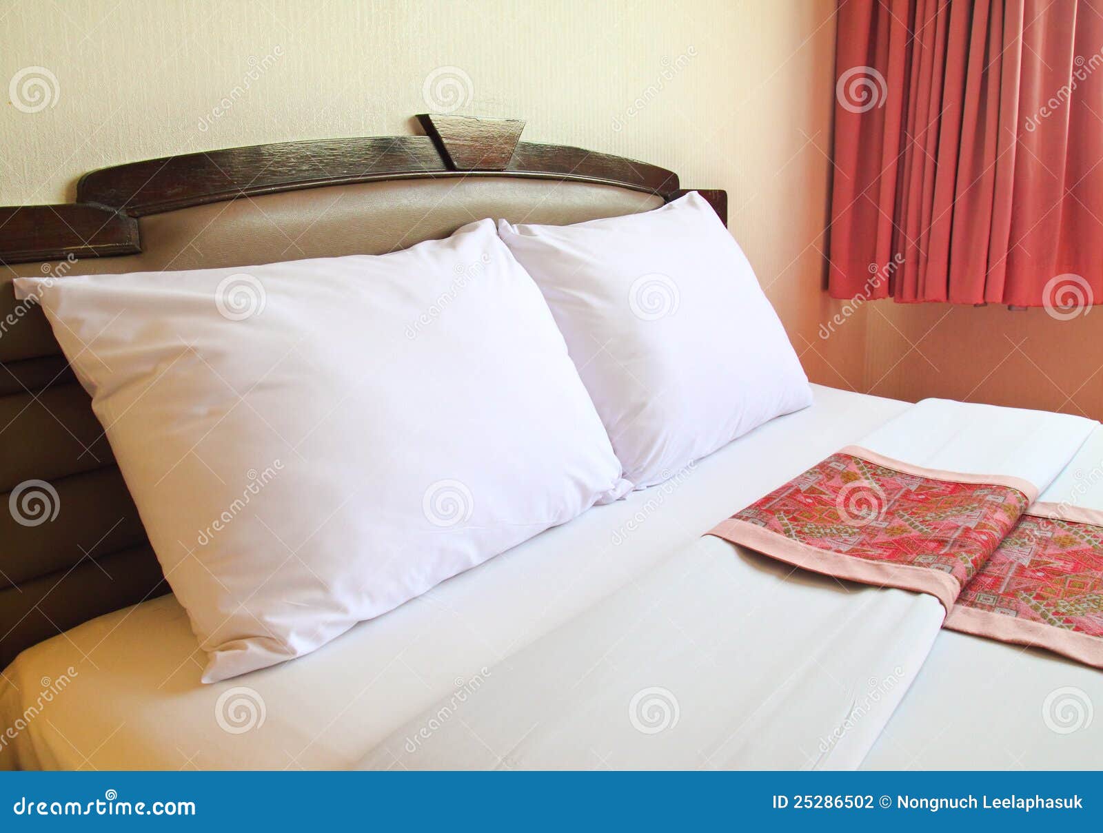 Bedroom with Comfortable Bed Stock Photo - Image of furniture, interior ...