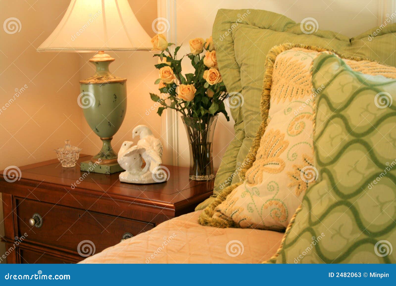 Bedroom Corner stock image. Image of corner, lamp, decor - 2482063