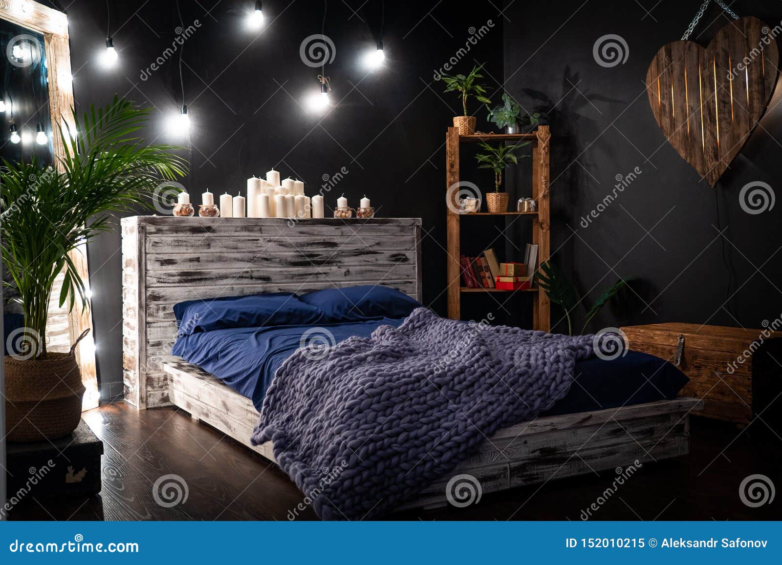 Dark Room With Tile Floor And Brick Wall Background. HD Image And Large ...