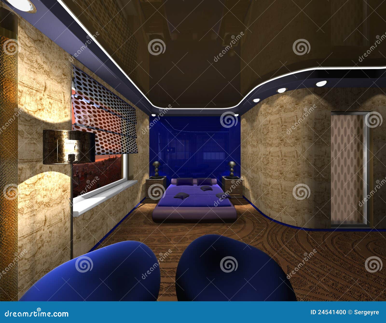 Bedroom Design in the Style of the Maya Stock Illustration ...