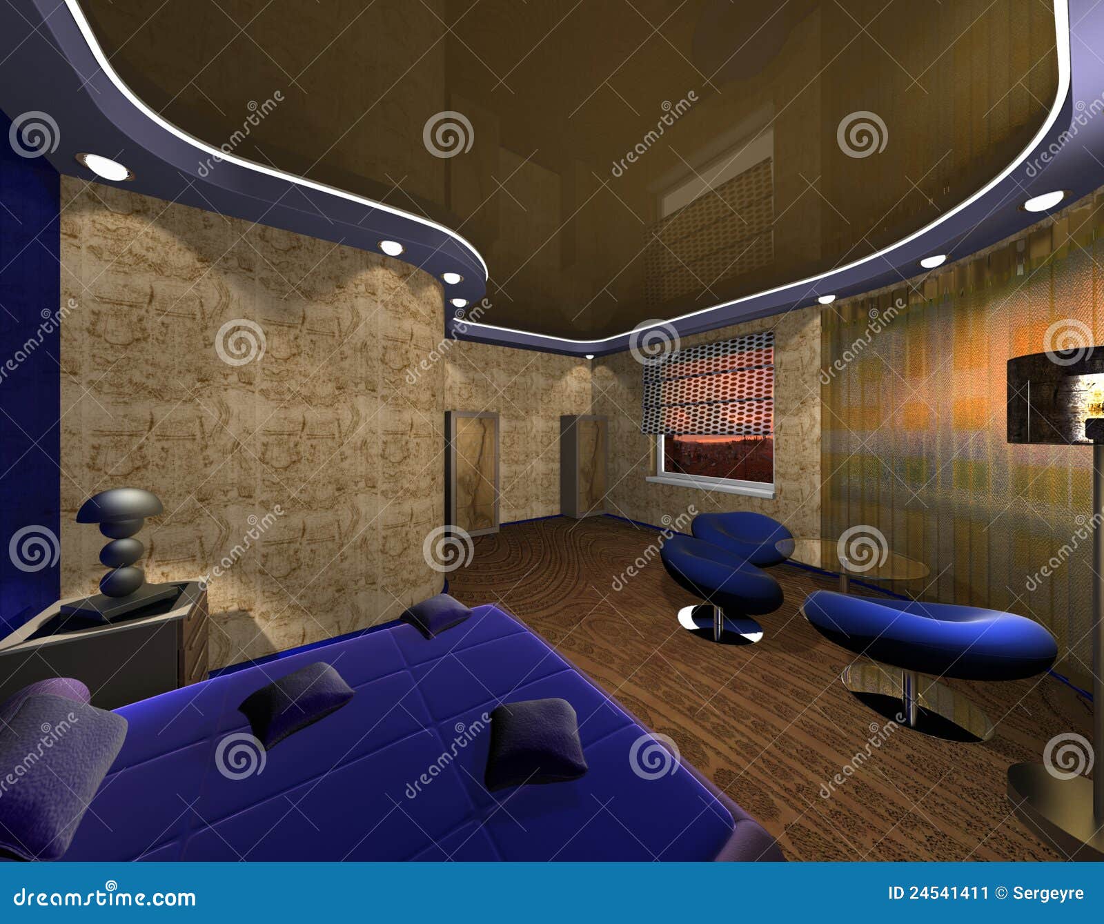 Bedroom Design in the Style of the Maya Stock Illustration ...