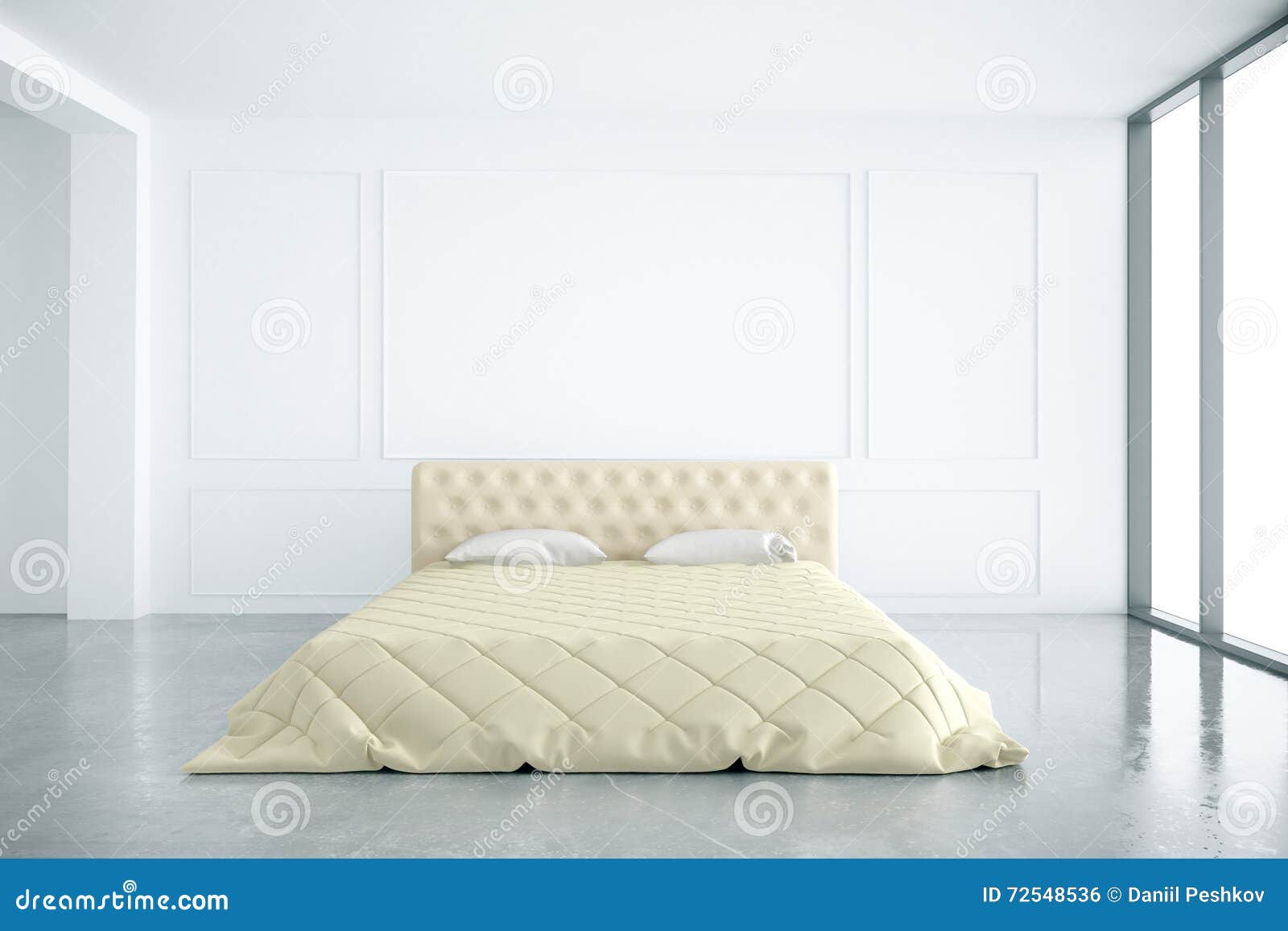 Bedroom interior front stock illustration. Illustration of architecture ...