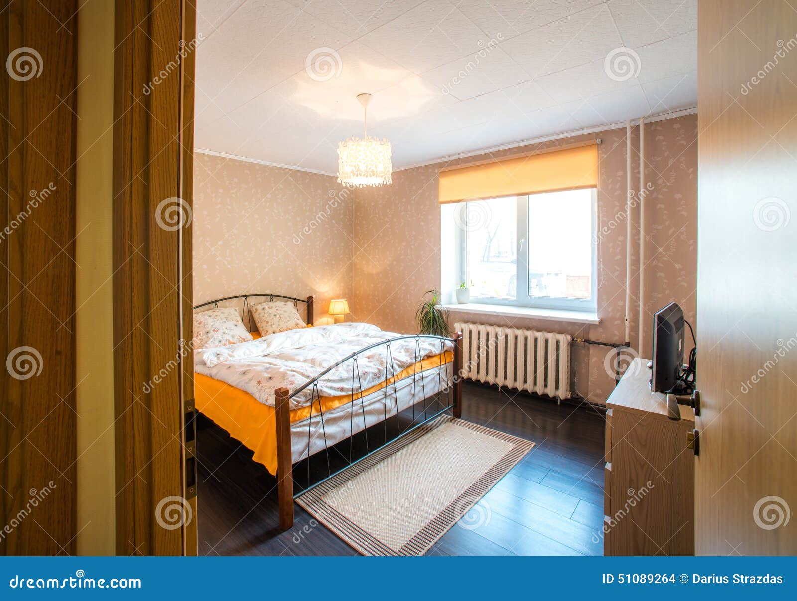 Bedroom interior stock photo. Image of living, cosy, home - 51089264