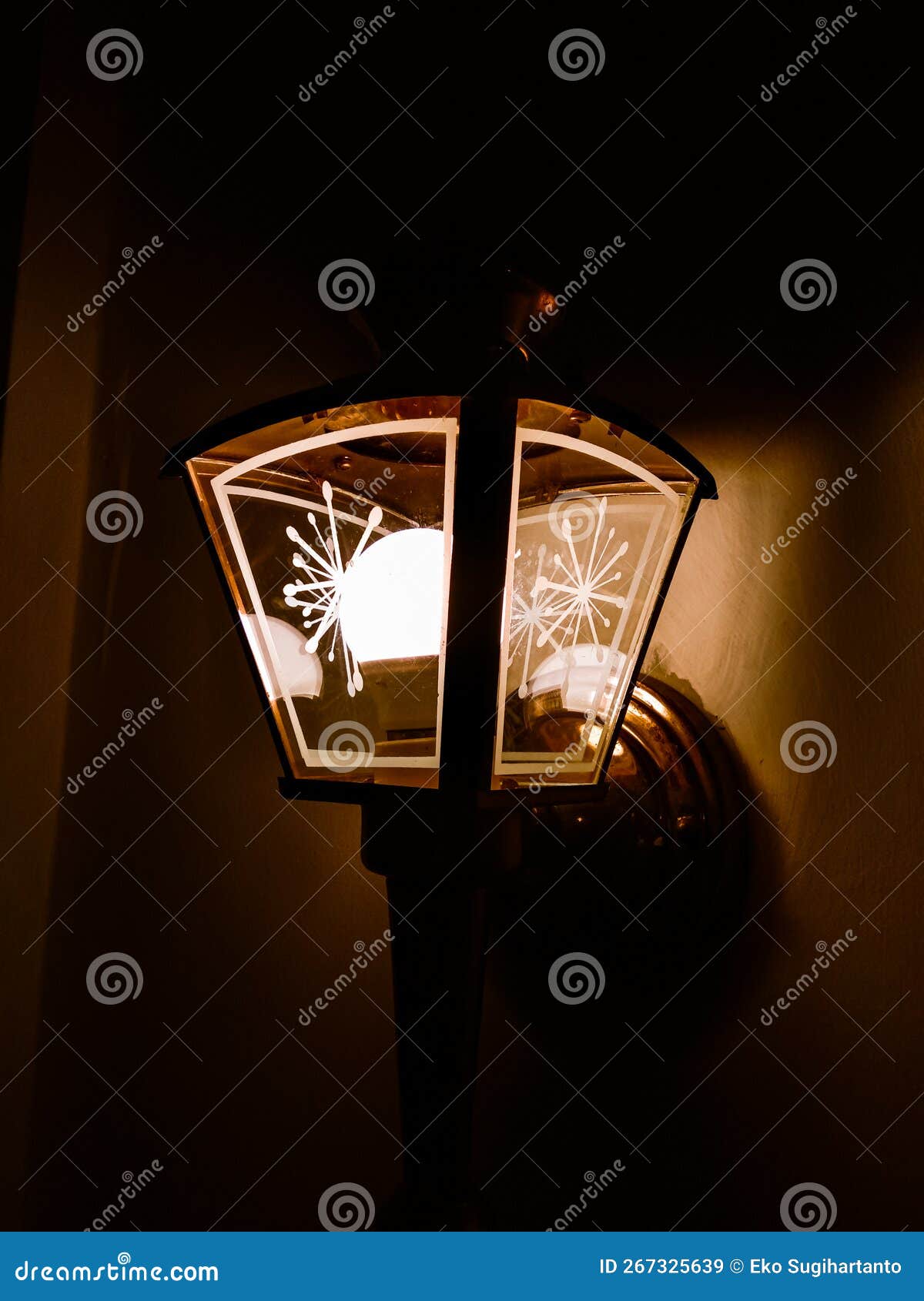 Bedroom Lamp in Hotel Room with Classic Shape and Dim Light Stock Image ...