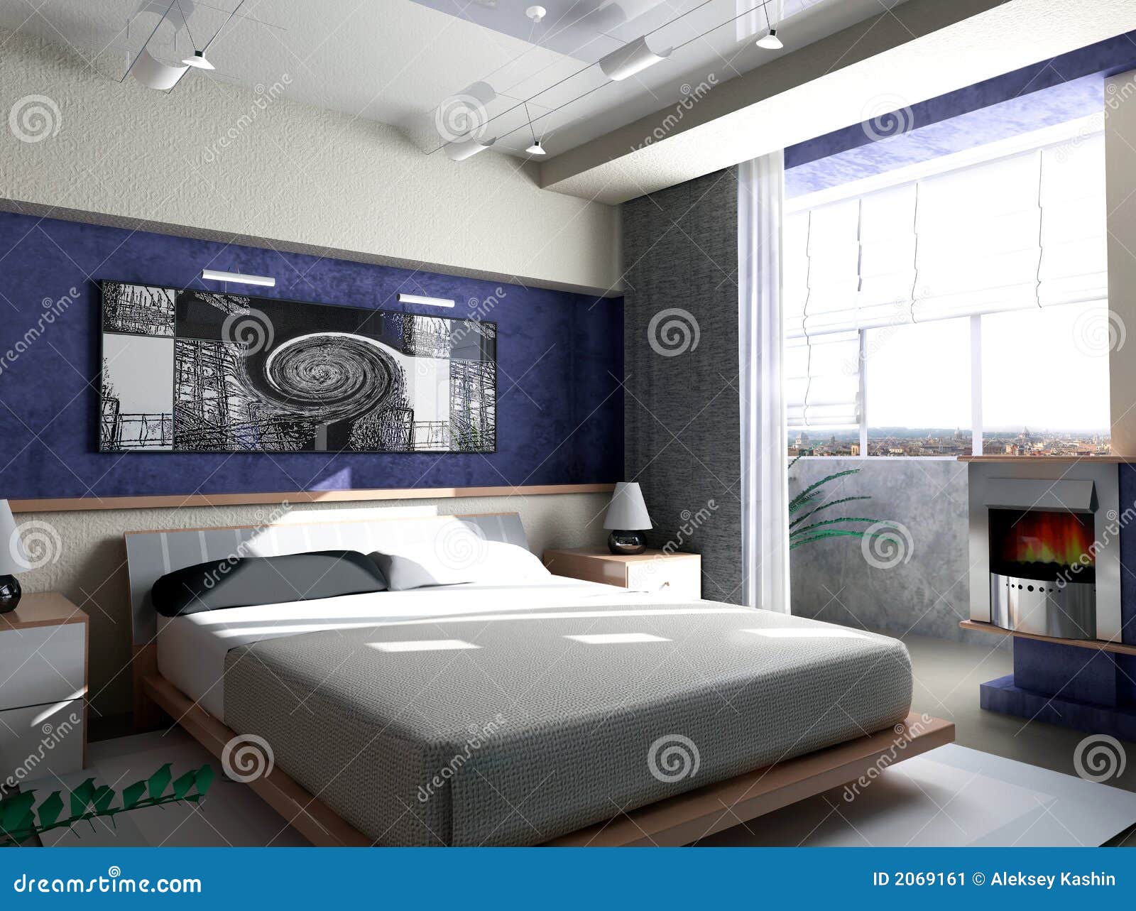 Bedroom in the morning stock image. Image of domestic - 2069161