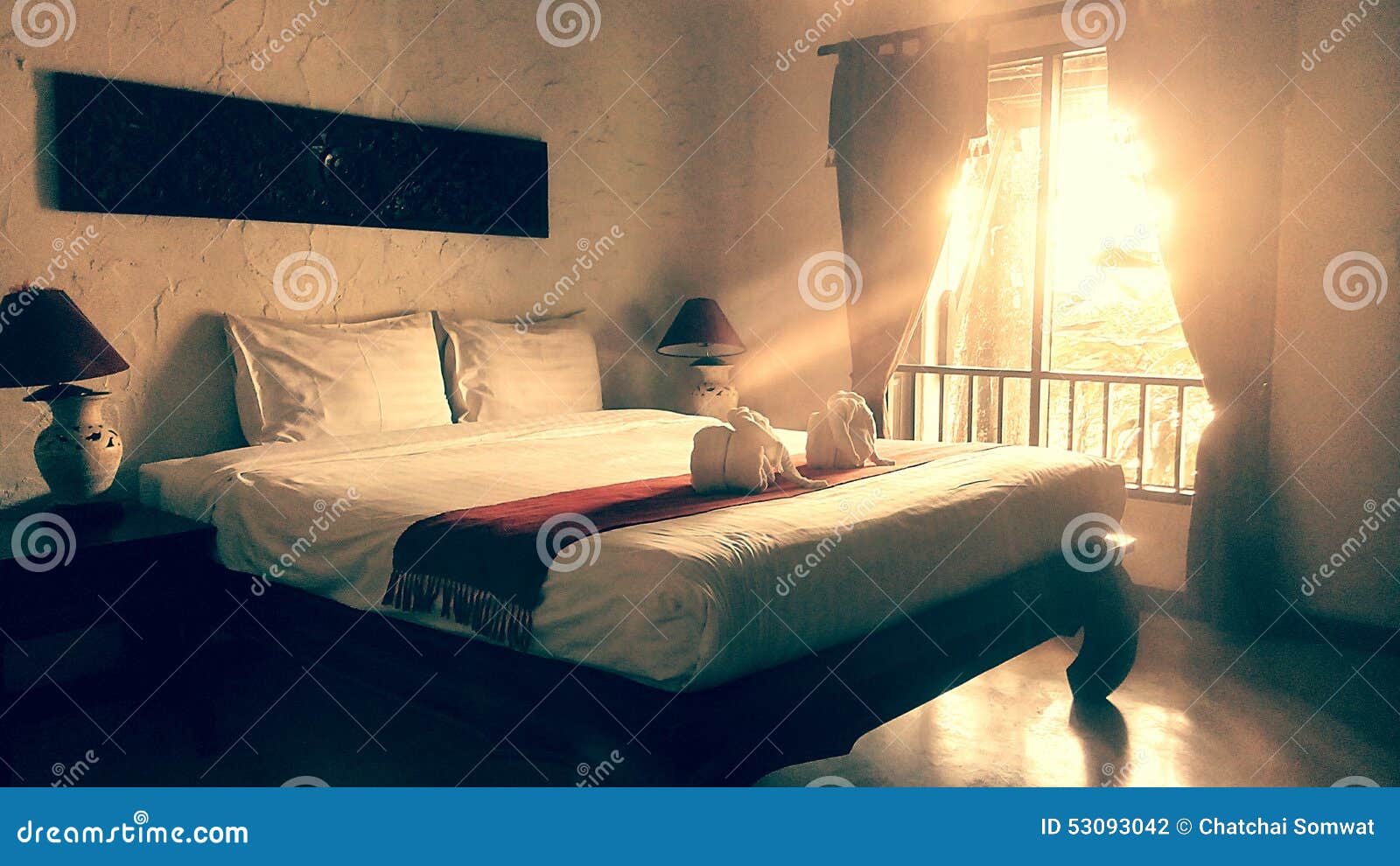Bedroom stock photo. Image of bedroom, morning, living - 53093042