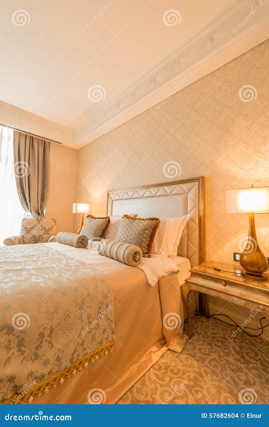 Bedroom Room in Modern Style Stock Photo - Image of living, home: 57682604