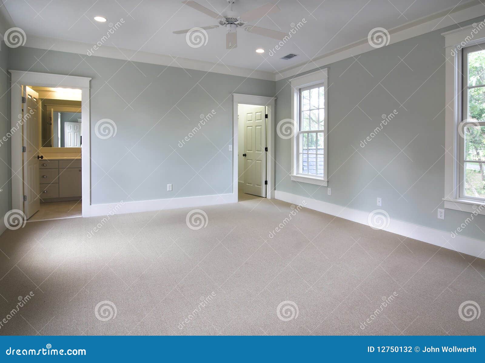Bedroom suite stock photo. Image of space, indoor, molding - 12750132