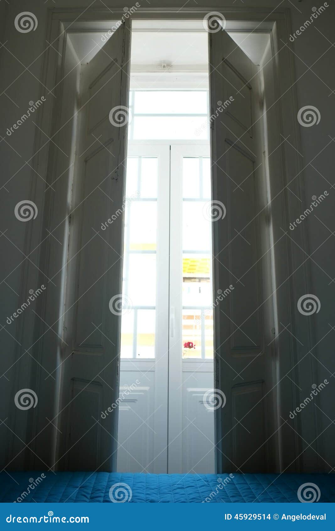 Bedroom Windows Open in the Morning Stock Photo - Image of sunny ...