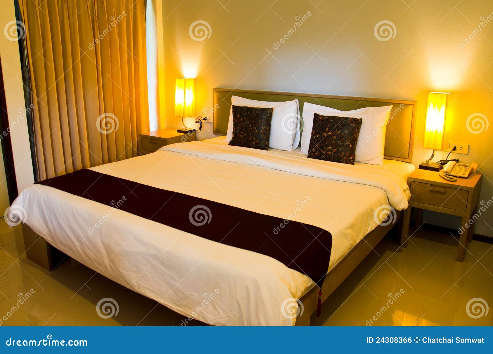 Bedrooms are comfortable. stock photo. Image of comfort - 24308366